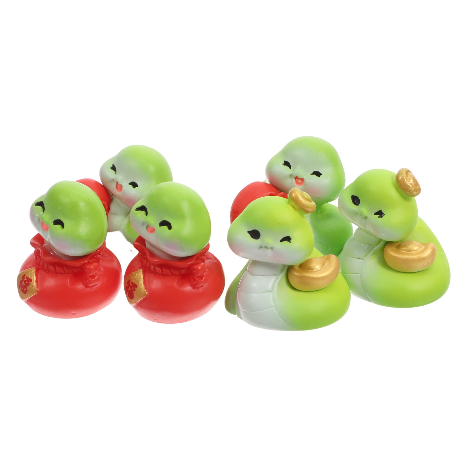 unbranded 6 Pcs Zodiac Snake Resin Doll Cake Dummy Lunar New Year 2025 ...