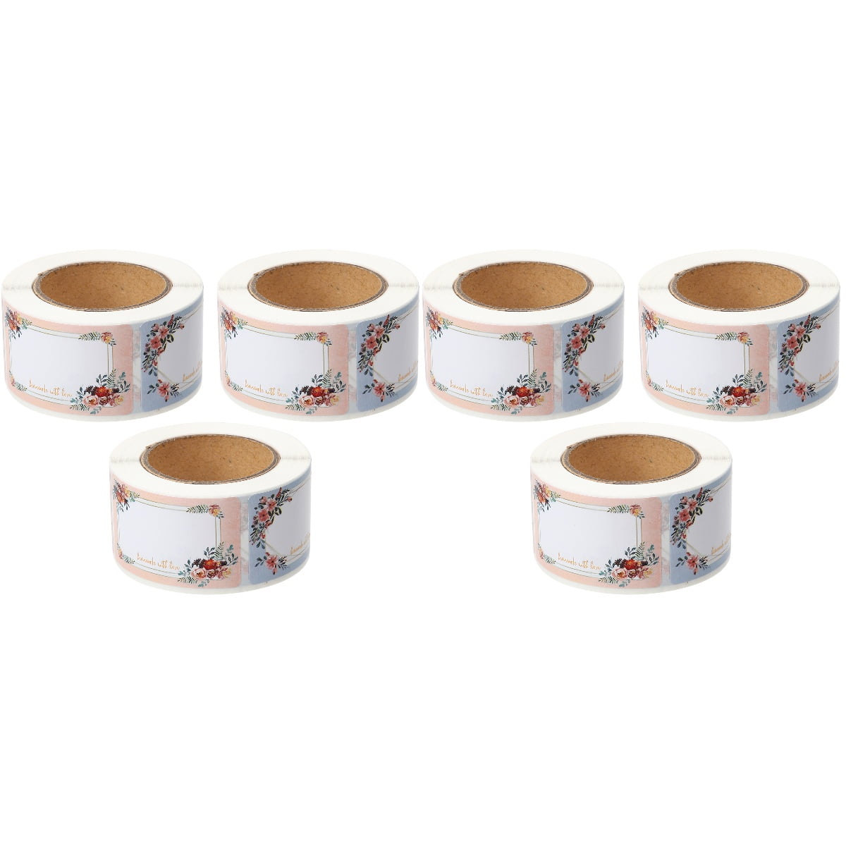 unbranded 6 Rolls Blank Labels Stickers Floral Name Labels Bottle ...