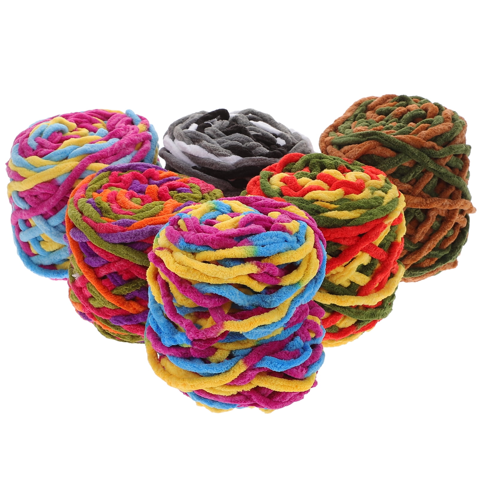 unbranded 6 Rolls Chunky Knit Yarn for Hand Knitting Crochet Sewing ...