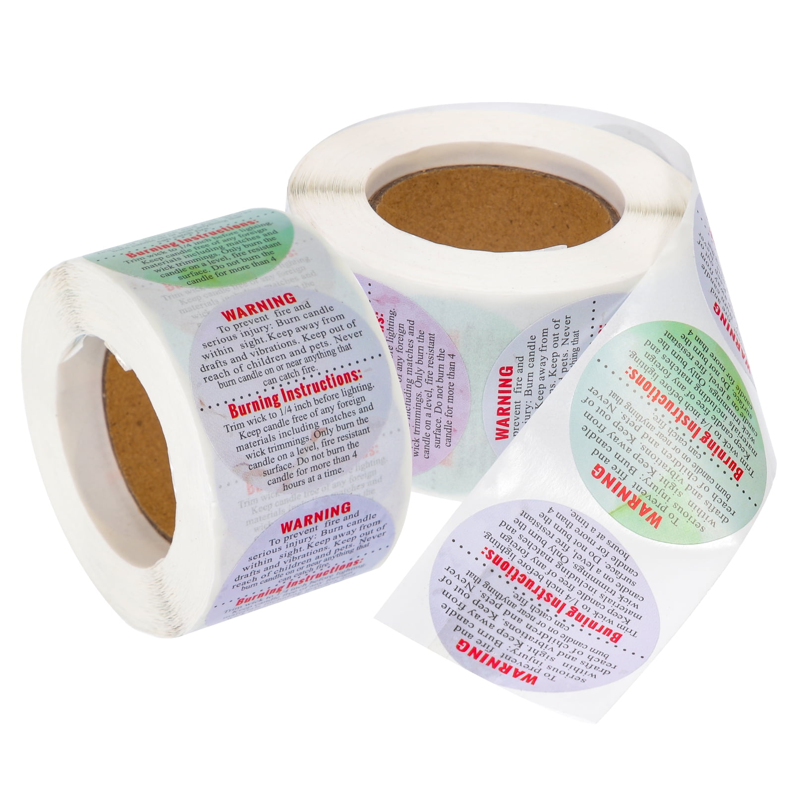 unbranded 6 Rolls of Candle Warning Labels Wax Melting Safety Stickers ...