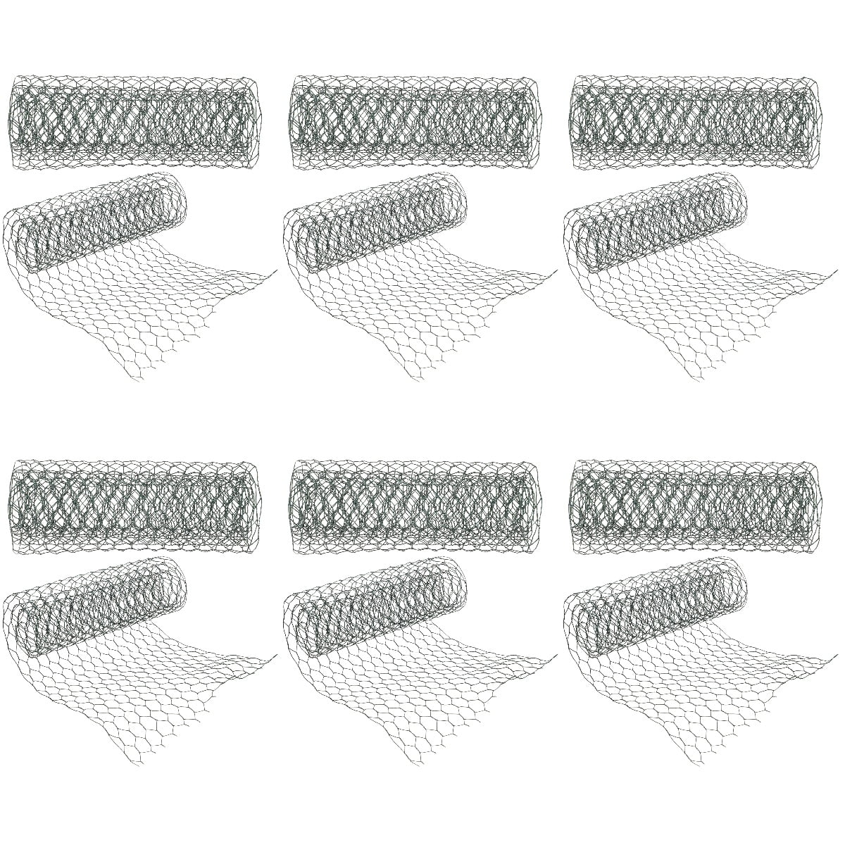 unbranded 6 Rolls of Flower Wire Mesh Net Sturdy Iron Wire Netting ...