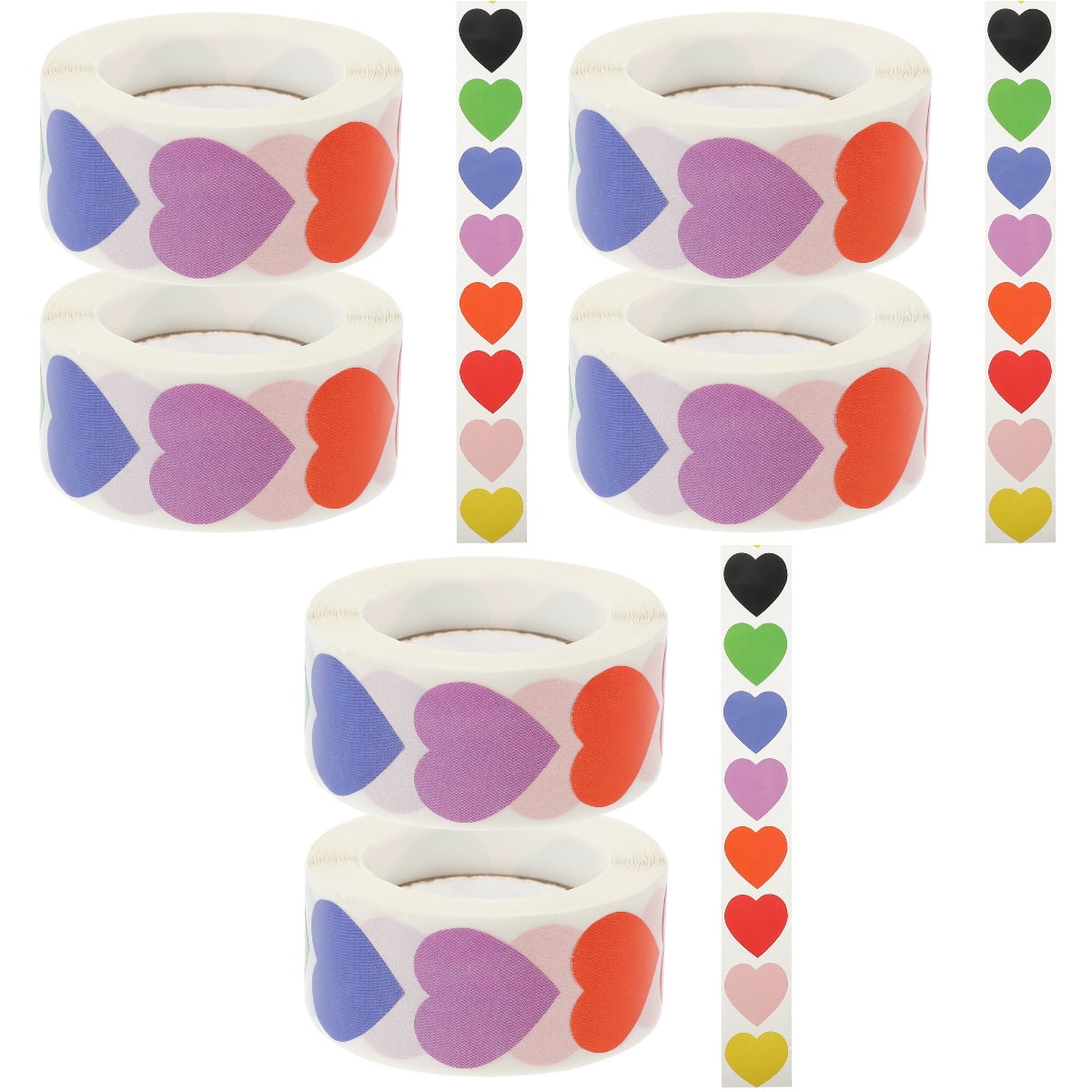 COSMOBETTY Decorative Label Stickers Multi Color Heart Shape for Women ...