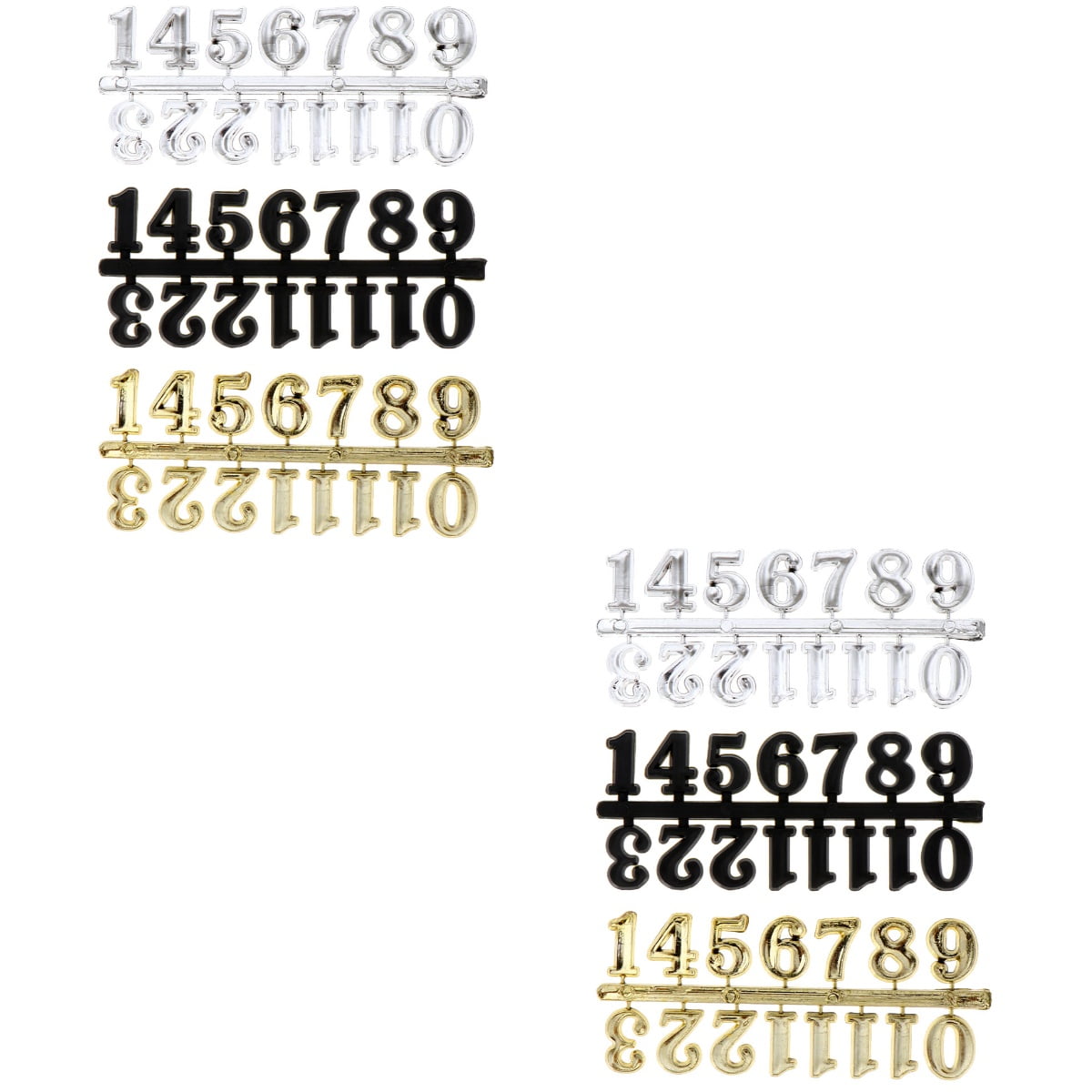 unbranded 6 Sets DIY Clock Numbers Wall Clock Numerals Replacement ...