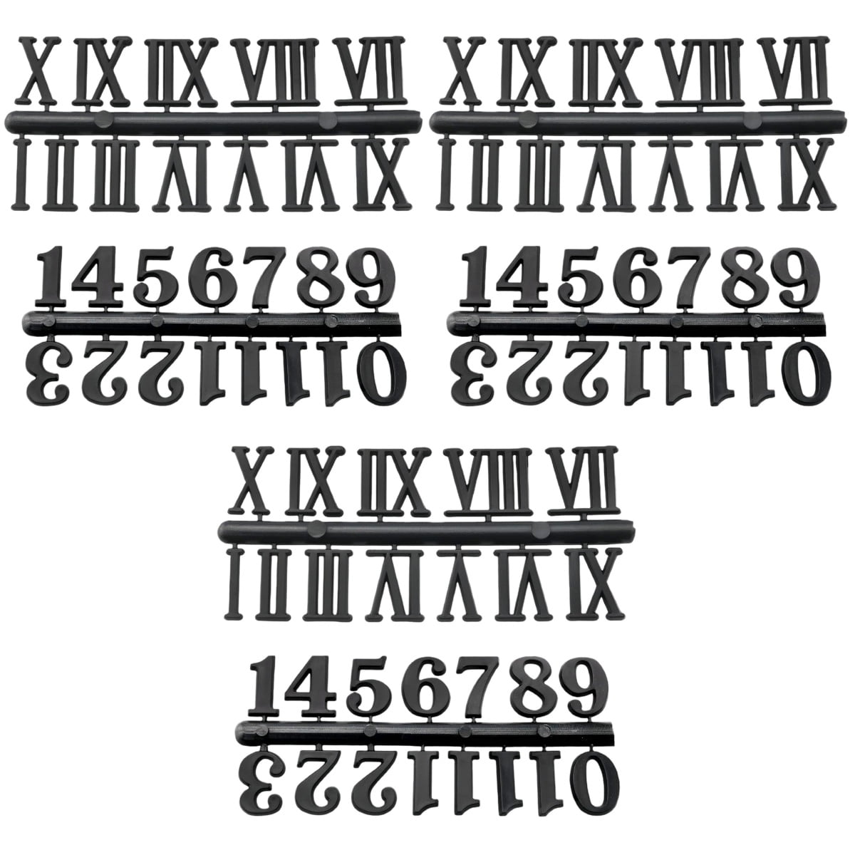 unbranded 6 Sets Digital Clock Replacement Numbers Roman Clock Numbers ...