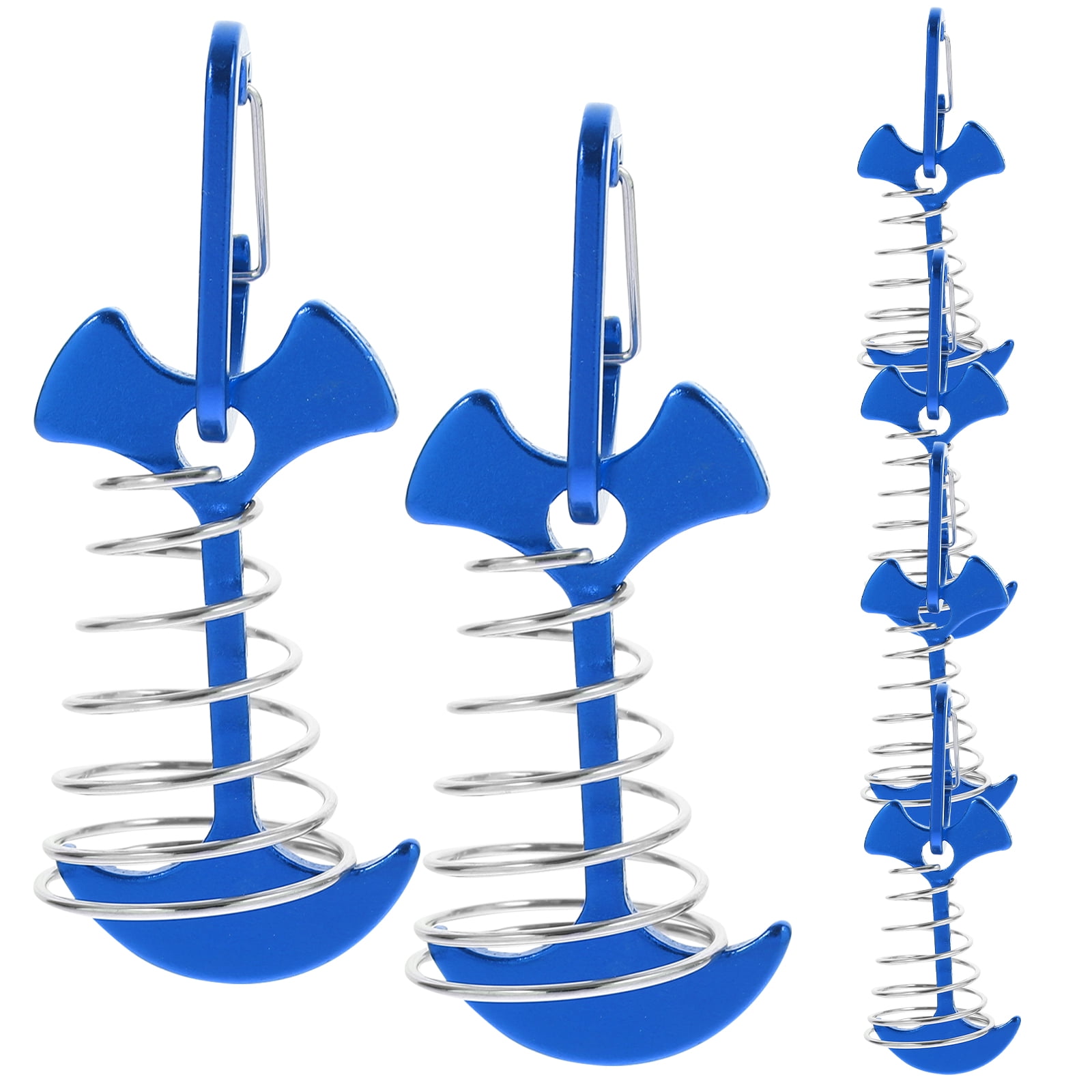 unbranded 6 Sets Fish Bone Shape Floor Nail Wind Rope Peg Buckle Fish ...