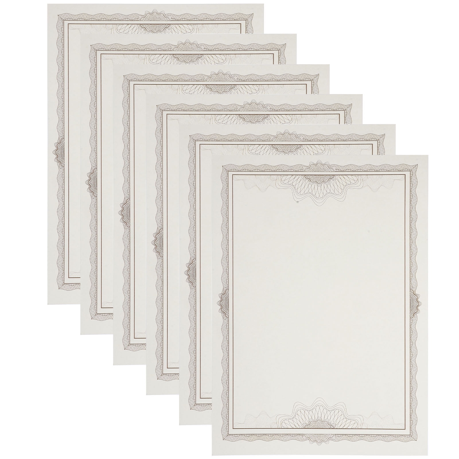 unbranded 6 Sheets Blank Diploma Paper Parchment Document White Cards ...