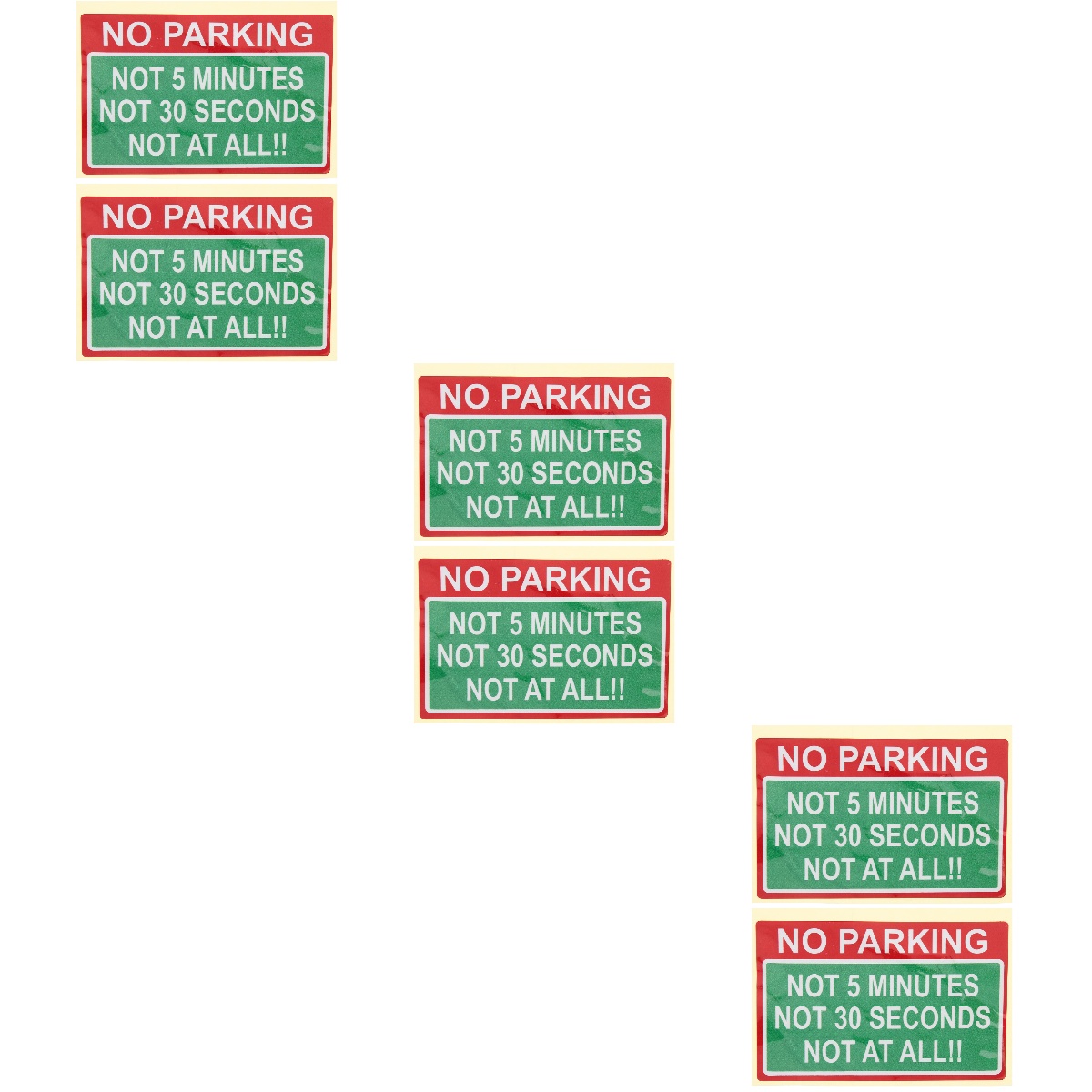 unbranded 6 pcs Garage No Parking Warning Stickers Shopping Mall ...