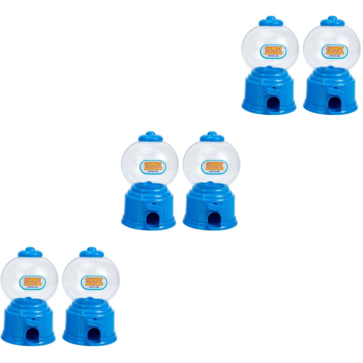 unbranded 6 pcs Gumball Machines Toys Plastic Candy Dispenser Candy ...