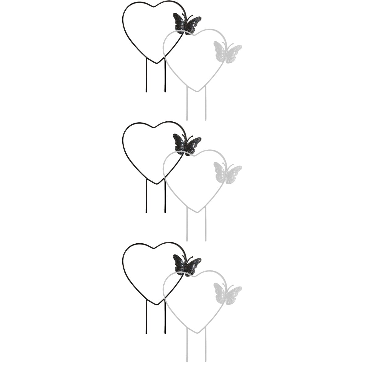 unbranded 6 pcs Heart Design Plant Climbing Racks Creative Garden ...