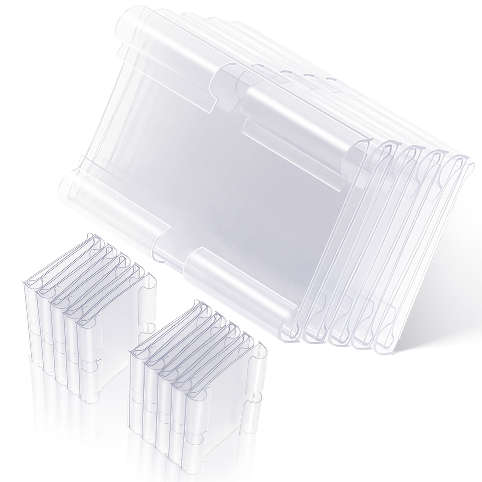 unbranded 60 Pcs Display Storage Bins Supermarket Label Sign Holders ...