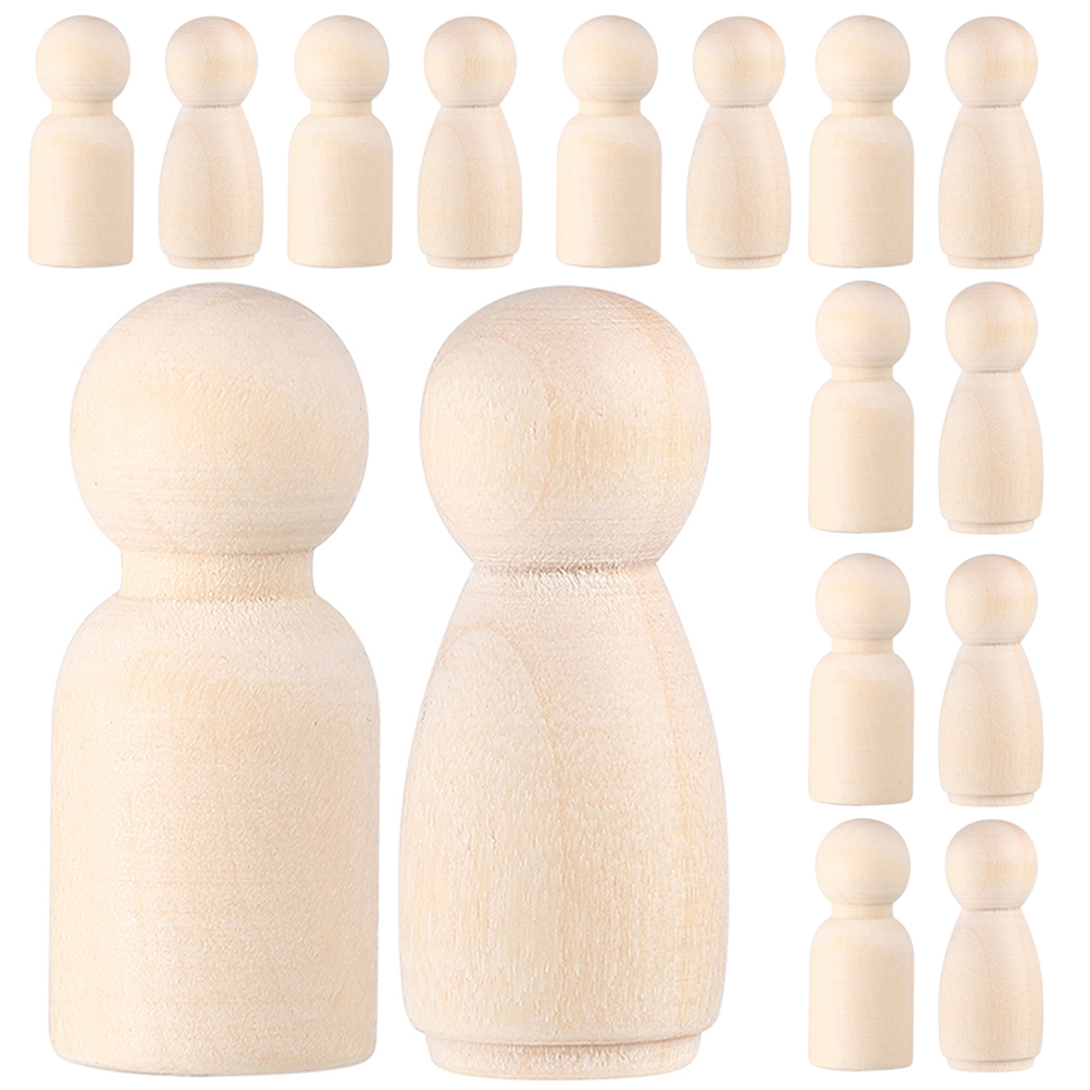 unbranded 60 Pcs Dolls Peg The Marionettes Puppets Ladies Child Ivory ...