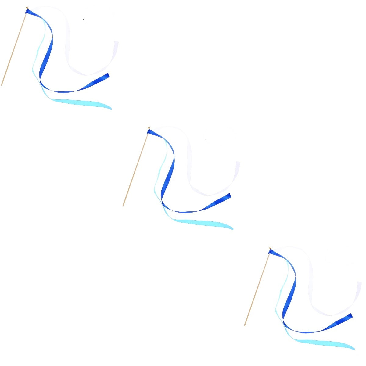 unbranded 60 Pcs Ribbon Sticks Fairy Sticks Ribbon Streamers Wands with ...