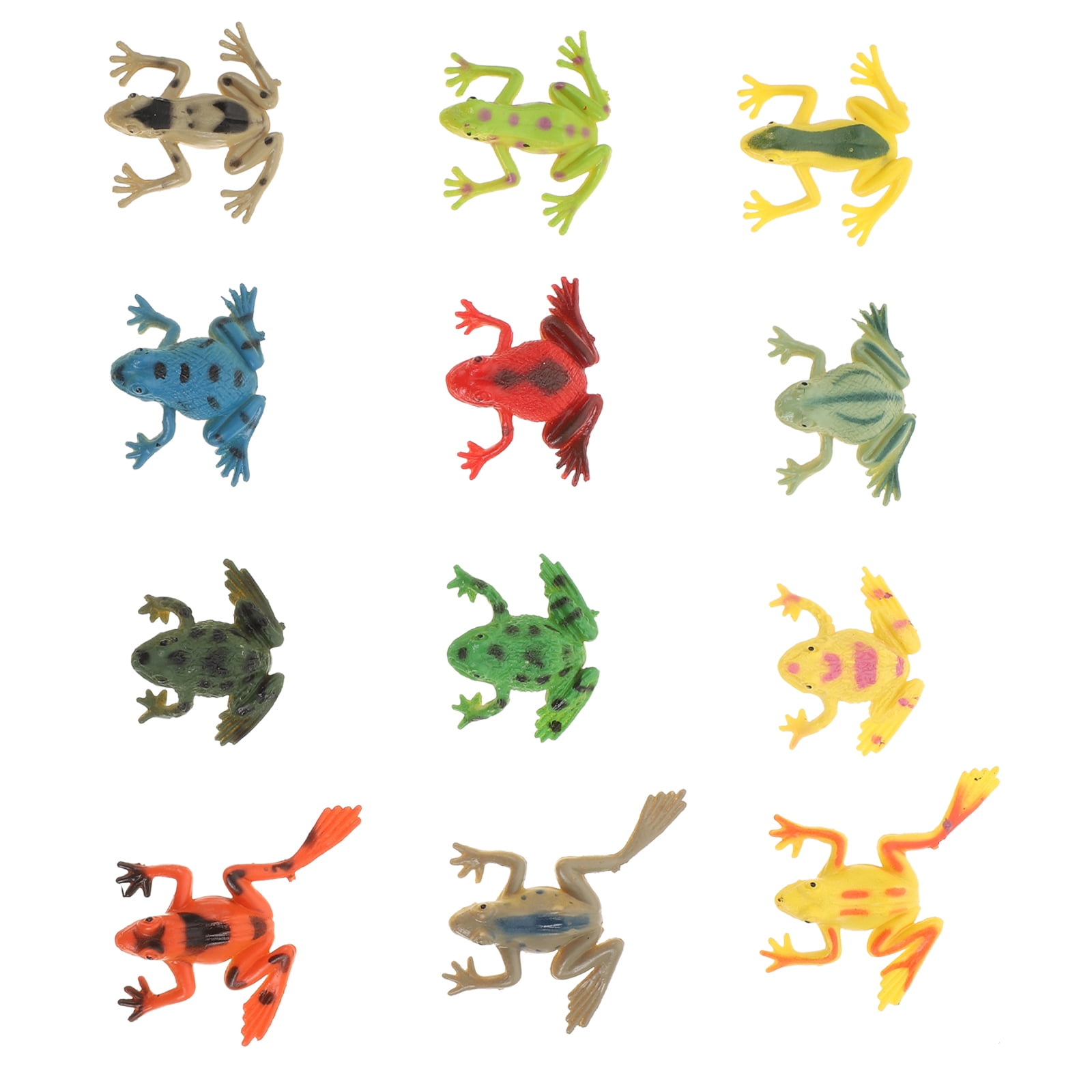 unbranded 60 Pcs Simulation Frogs Model Playthings Tropical Forest ...
