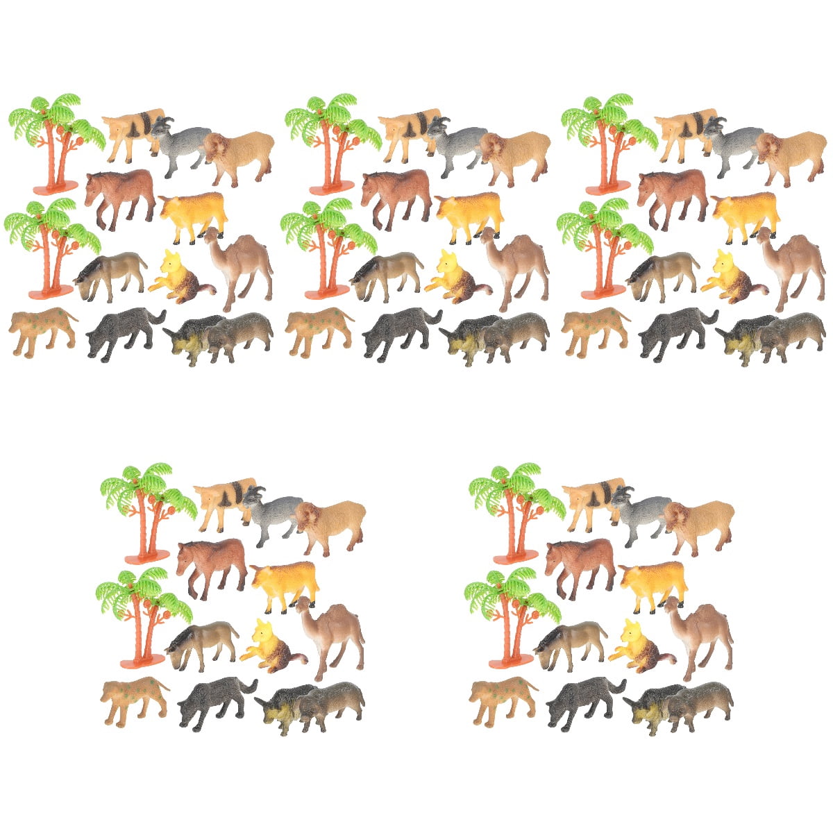 unbranded 60 pcs Animals Figurines Farm Animals Set Plastic Animals ...