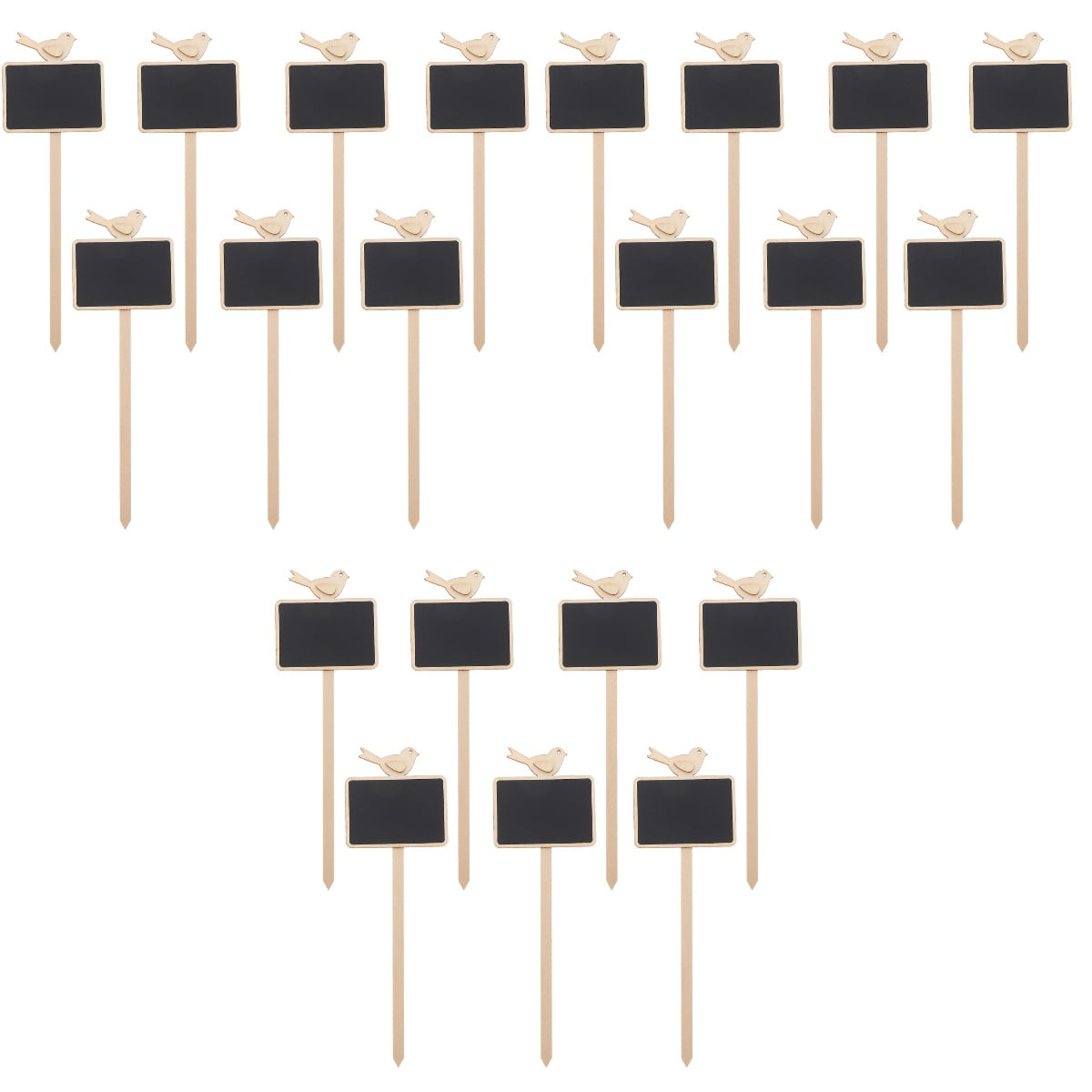 unbranded 60 pcs Wood Chalkboard Sign with Easel Stand Bird Wooden ...