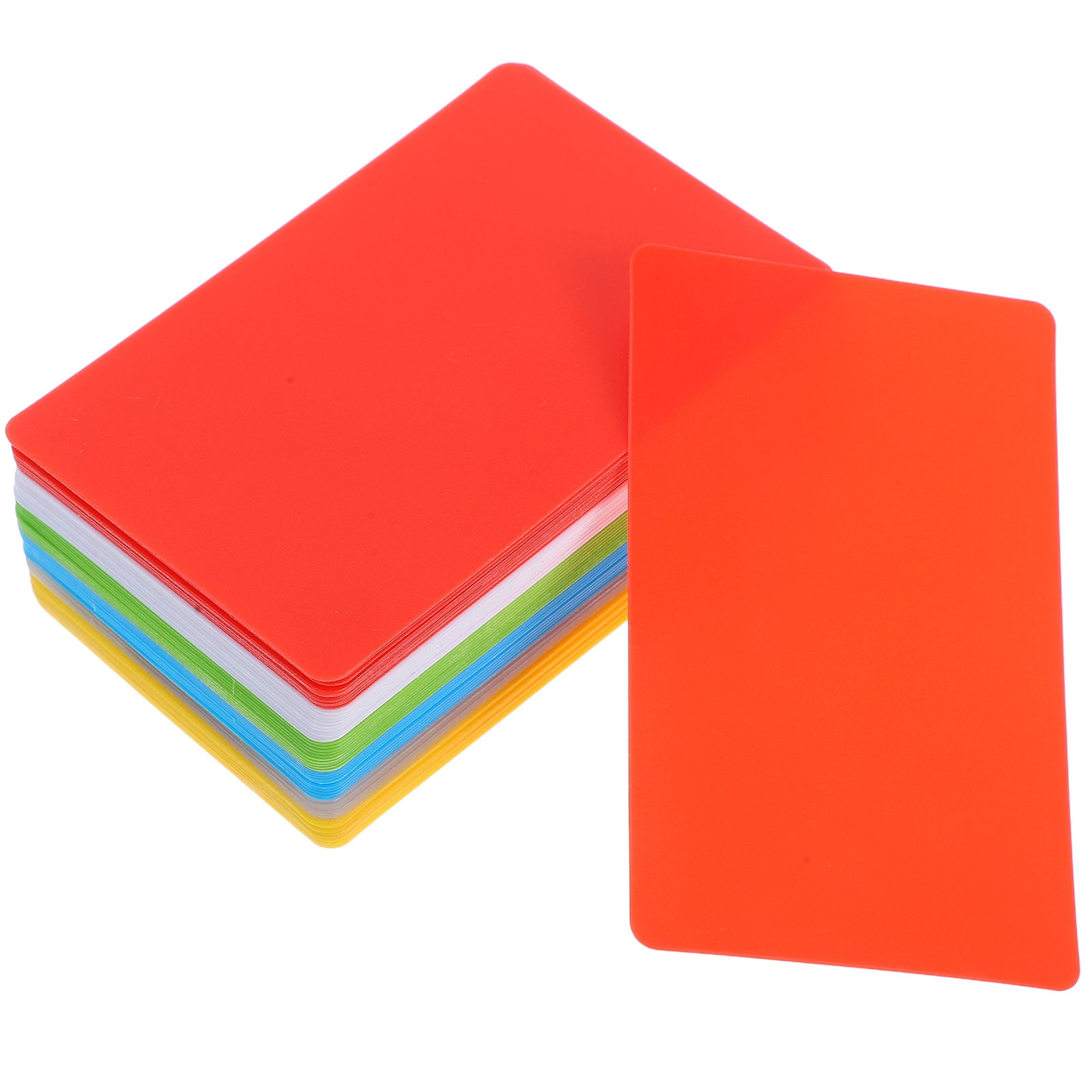 60Pcs Blank Plastic Business Cards Multi-Color PVC Sheets for DIY Name ...