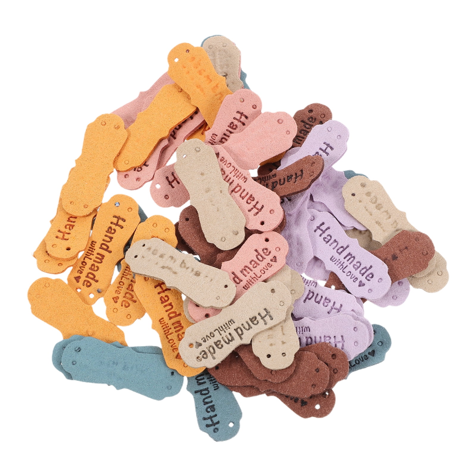 unbranded 60pcs Sewing Labels For Handmade Tags PU Tags For Crochet ...