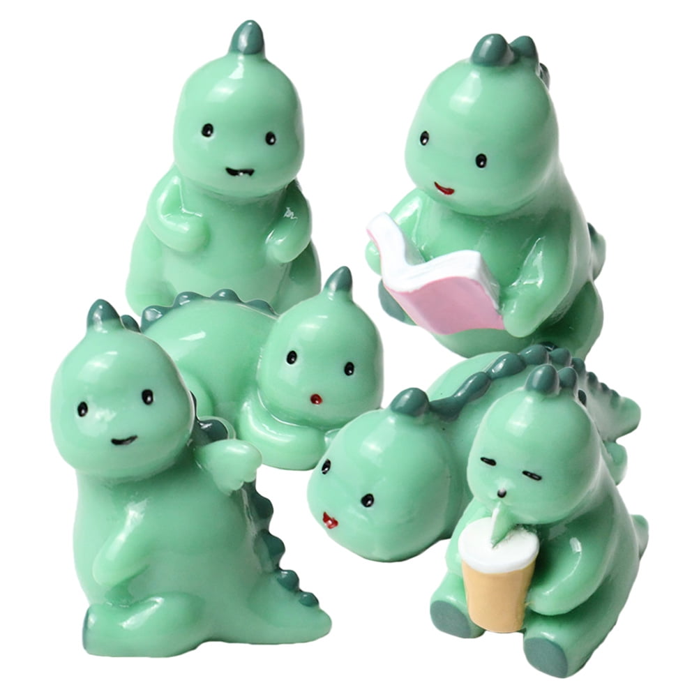 unbranded 6Pcs Miniature Dinosaur Figurines Tiny Animals Resin Animals ...