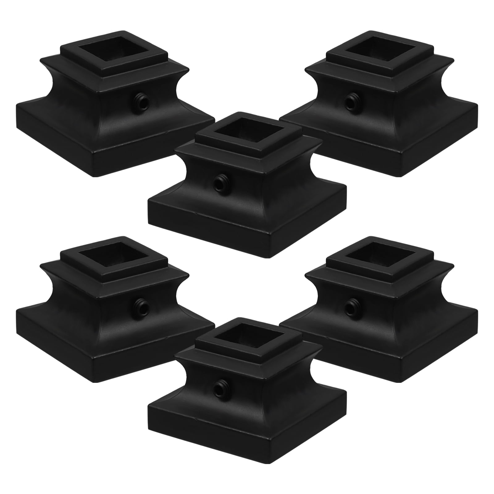 6pcs Iron Baluster Shoes Square Wrap Metal Post Sleeve for Porch Square ...