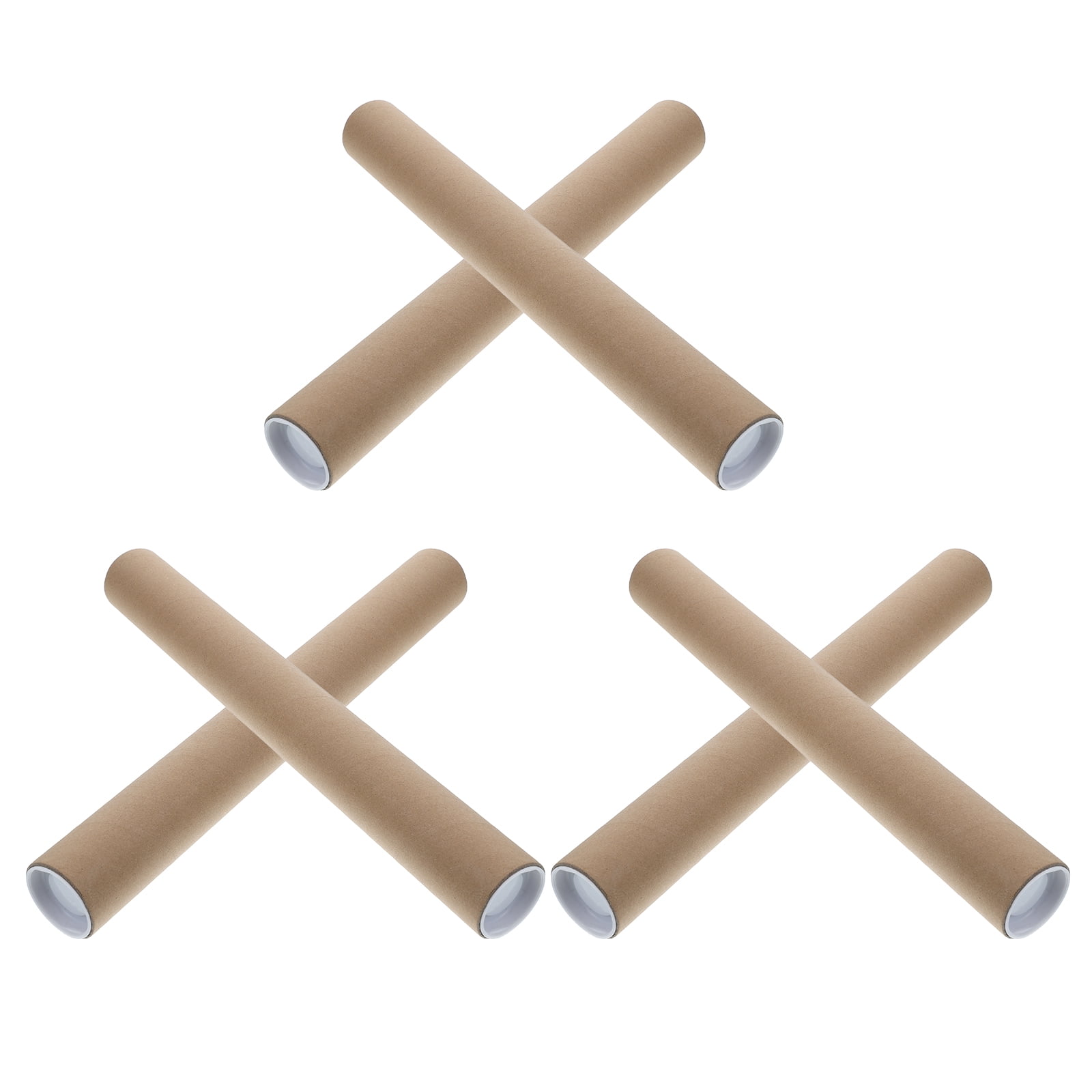 unbranded 6pcs Heavy Duty Cardboard Cylinder Kraft Paperboard Tubes For ...