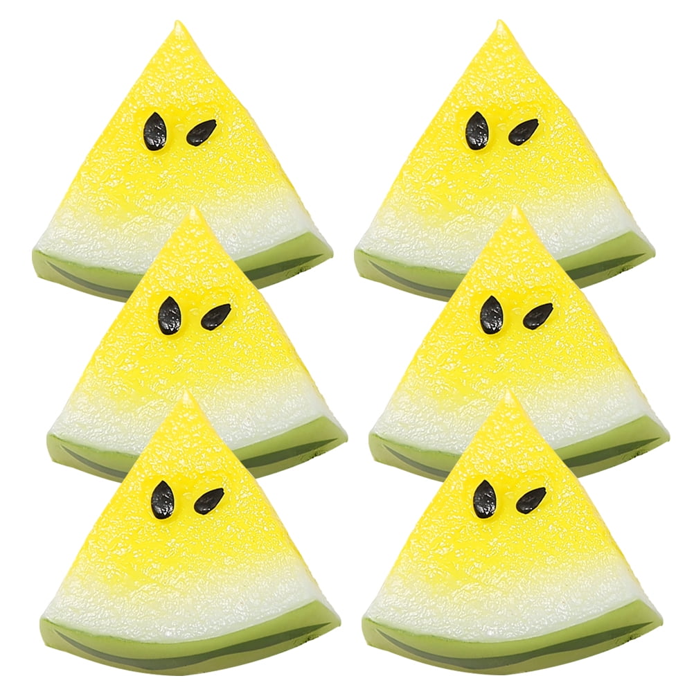 unbranded 6pcs Mini Watermelon Slice Fake Miniature Fruit Mini Resin ...