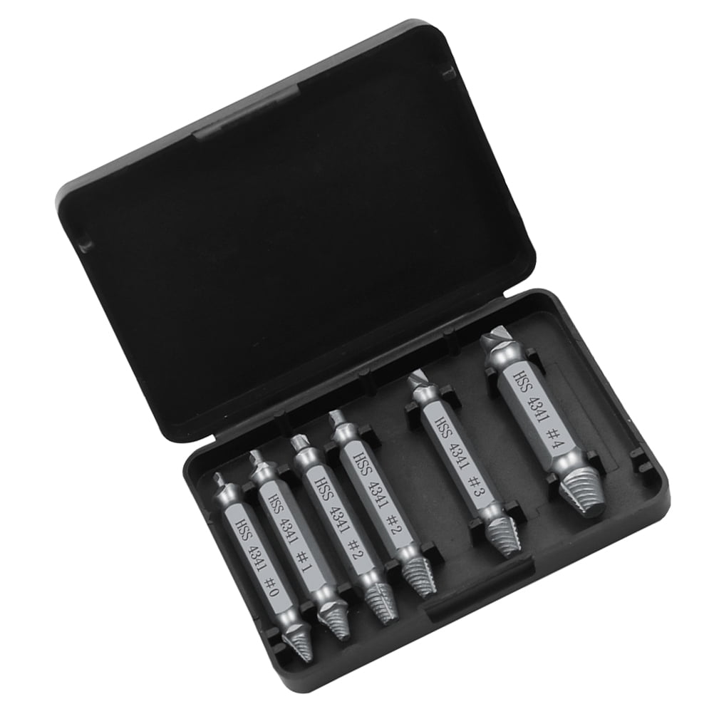 unbranded 6pcs Screw Extractor Drill Bits Guide Set Broken Damaged Bolt ...