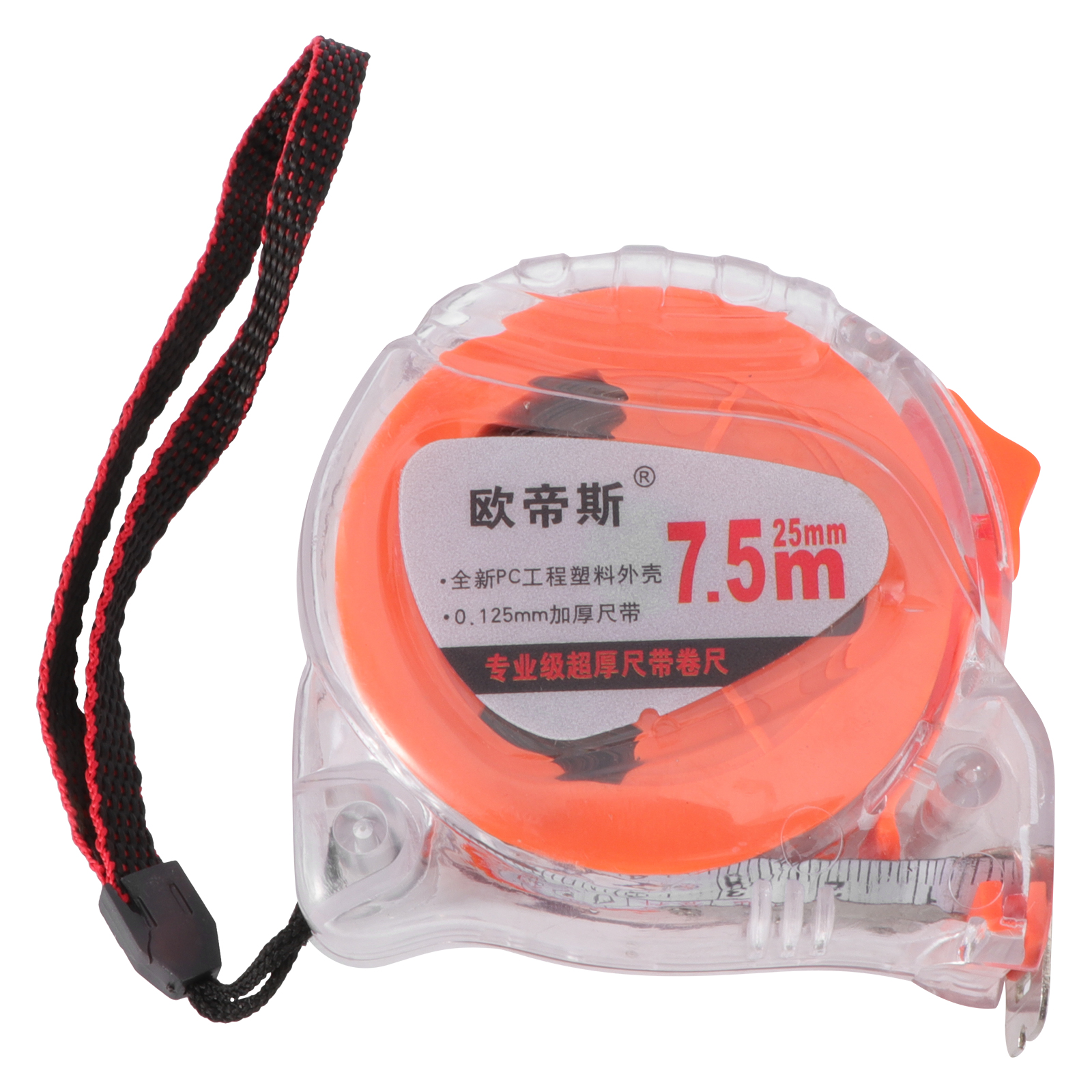 unbranded 7 .5m Telescopic Tape Measure Measuring Retractable Clear ...
