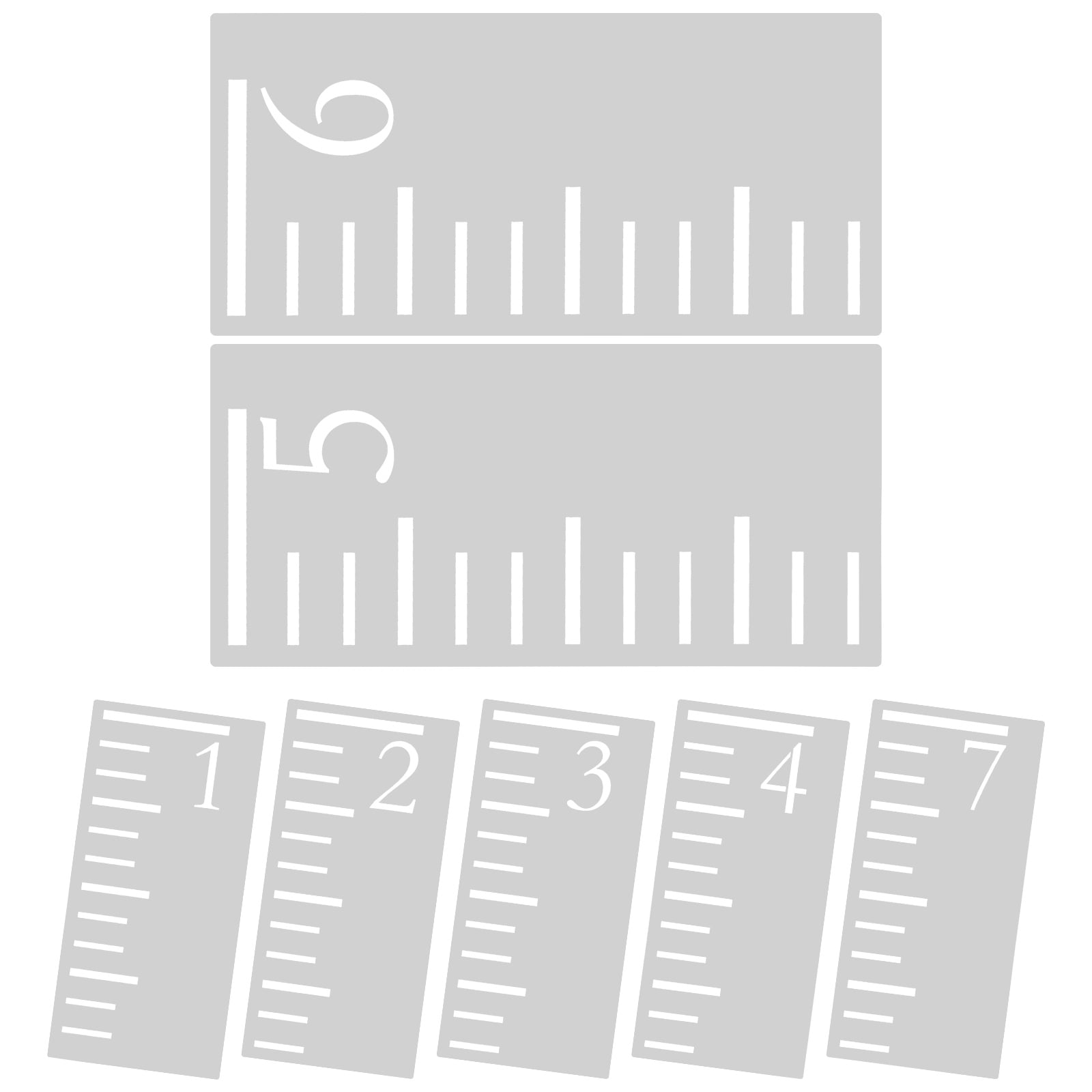unbranded 7 Pcs Height Measurement Wallpaper Ruler Scale Template ...