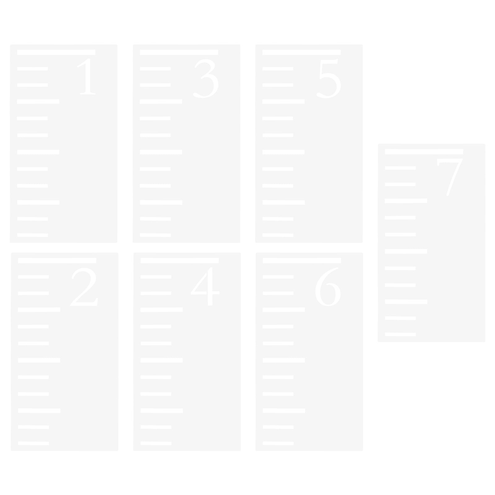 unbranded 7 Pcs Rulers Growth Measuring Scale Template Feet Height ...