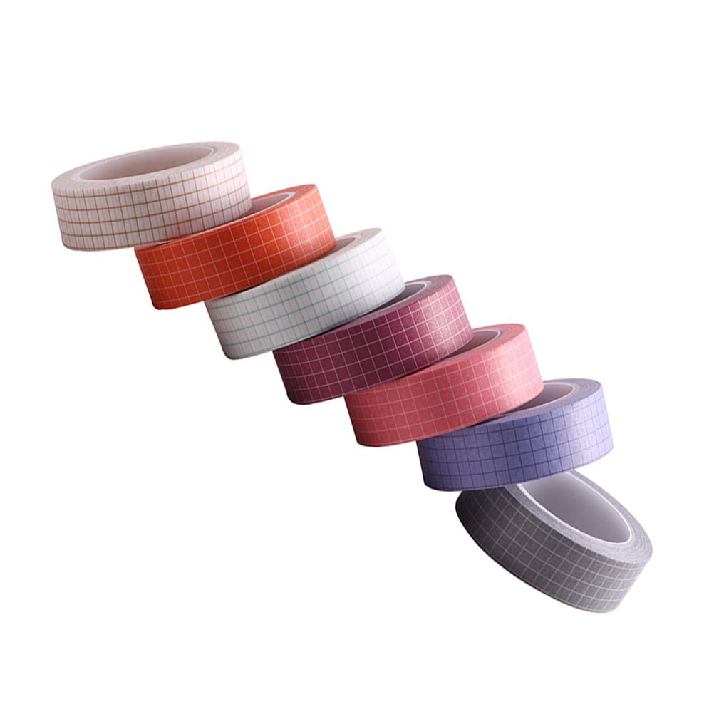 unbranded 7 Rolls Scrapbook Tape Stickers Grid and Paper Adhesive Chic ...