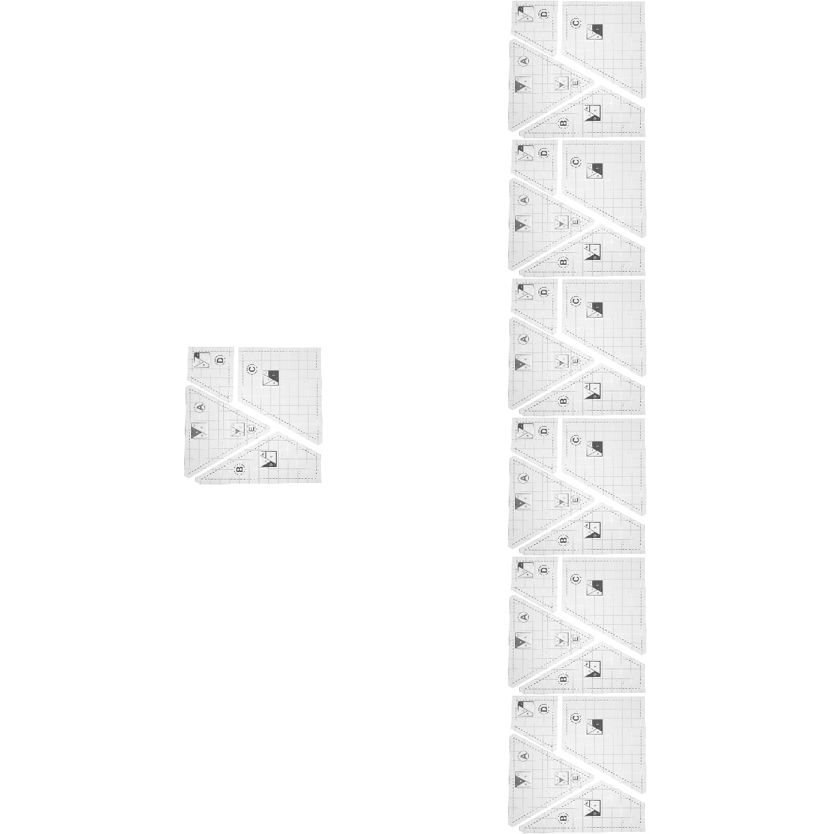unbranded 7 Sets of Quilting Templates DIY Patchwork Templates Simple ...