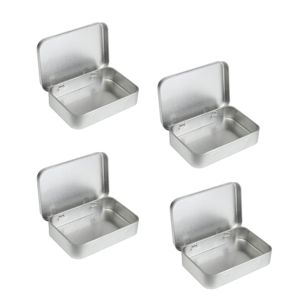 unbranded 8 PCS Bins Square Container Food Containers with Lids Silver ...