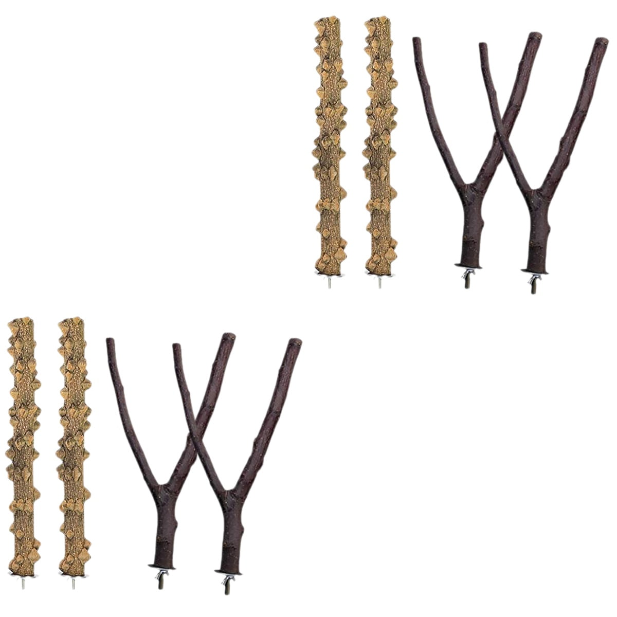 unbranded 8 Pcs Bird Vine Perch Parrot Perch Bird Stand Rod Parrot Cage ...