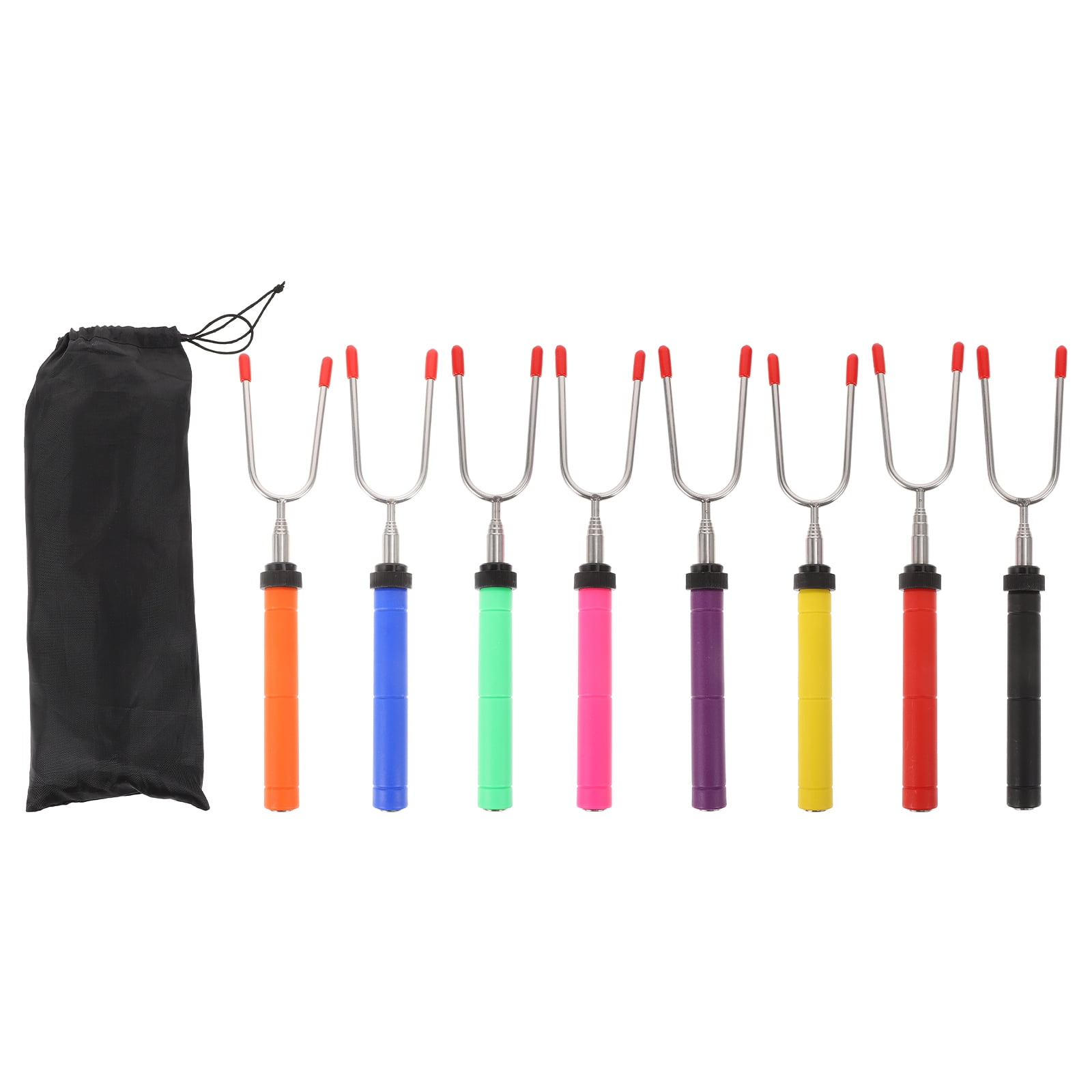 unbranded 8 Pcs Extendable Roasting Sticks Skewers Rotisserie Kabobs ...