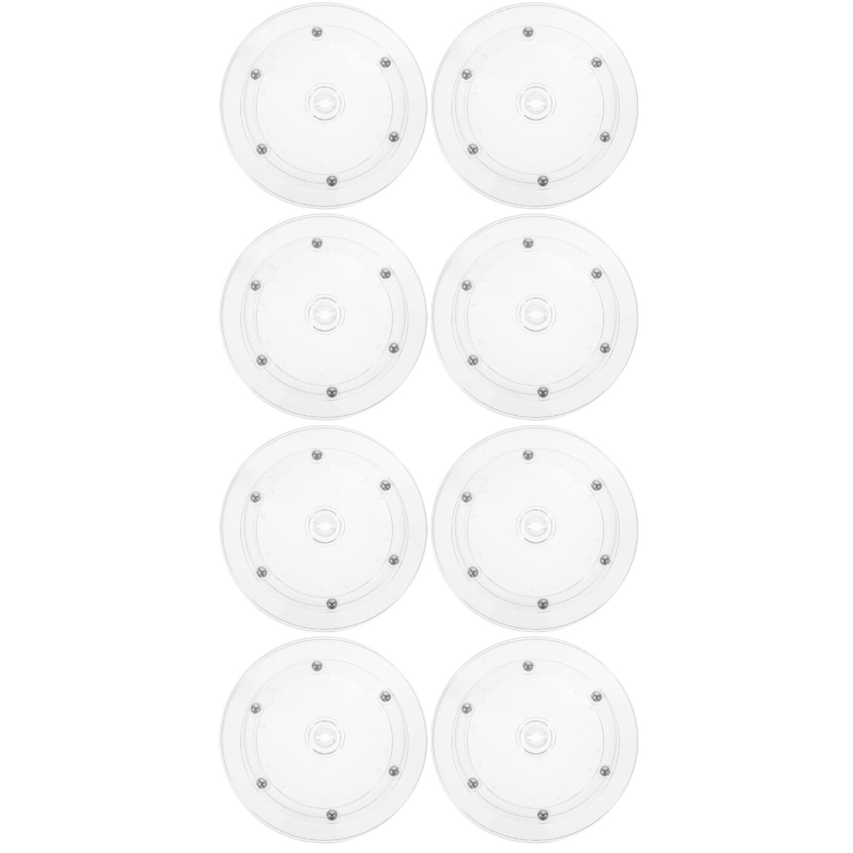 unbranded 8 Pcs Plastic Turntable Display Turntable 360 Degree Rotation ...