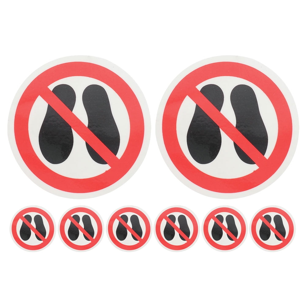 unbranded 8 Pcs No Step Stickers Decals Do Not Step On Stickers No ...