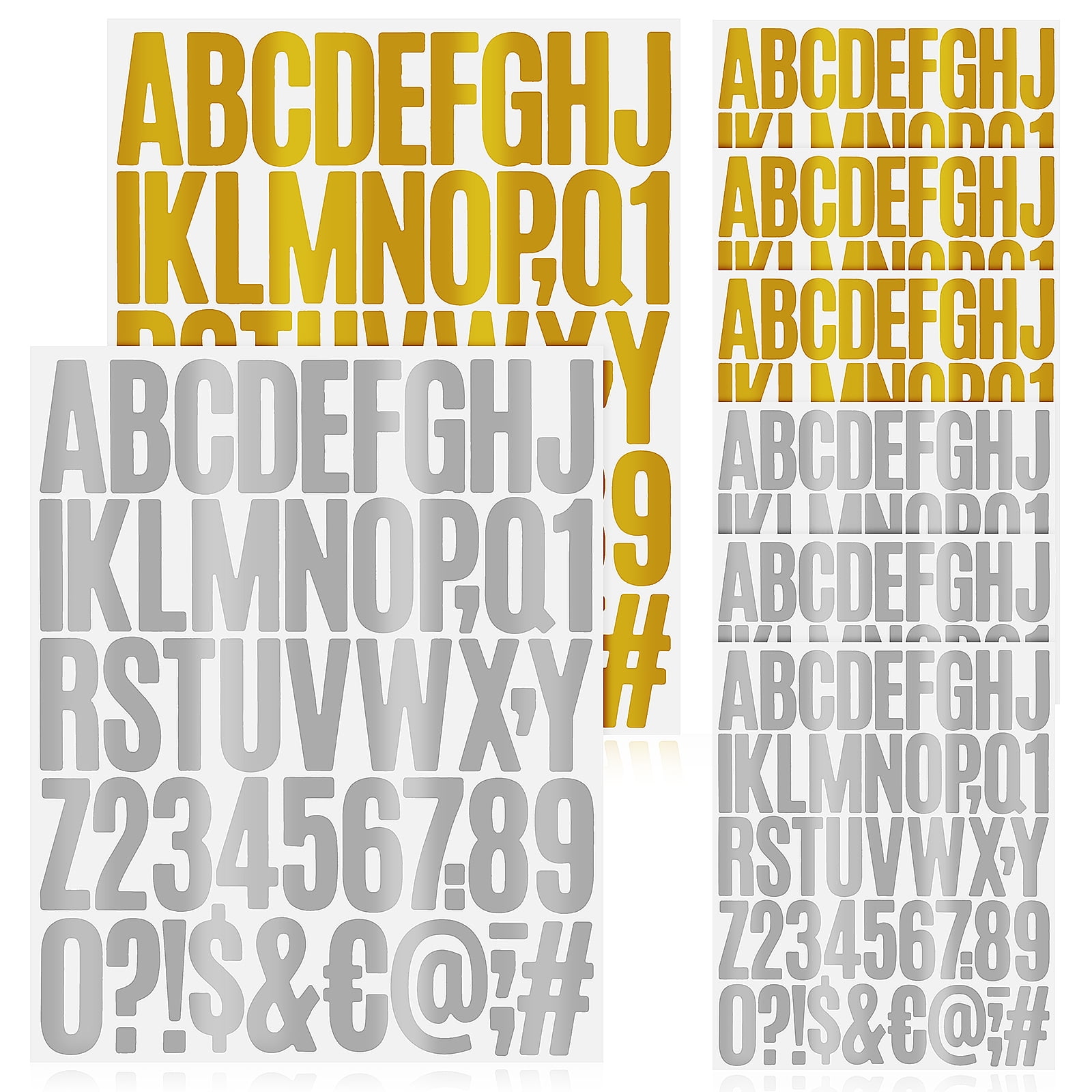 unbranded 8 Sheets Stickers Letters Waterproof Alphanumeric - Walmart.com