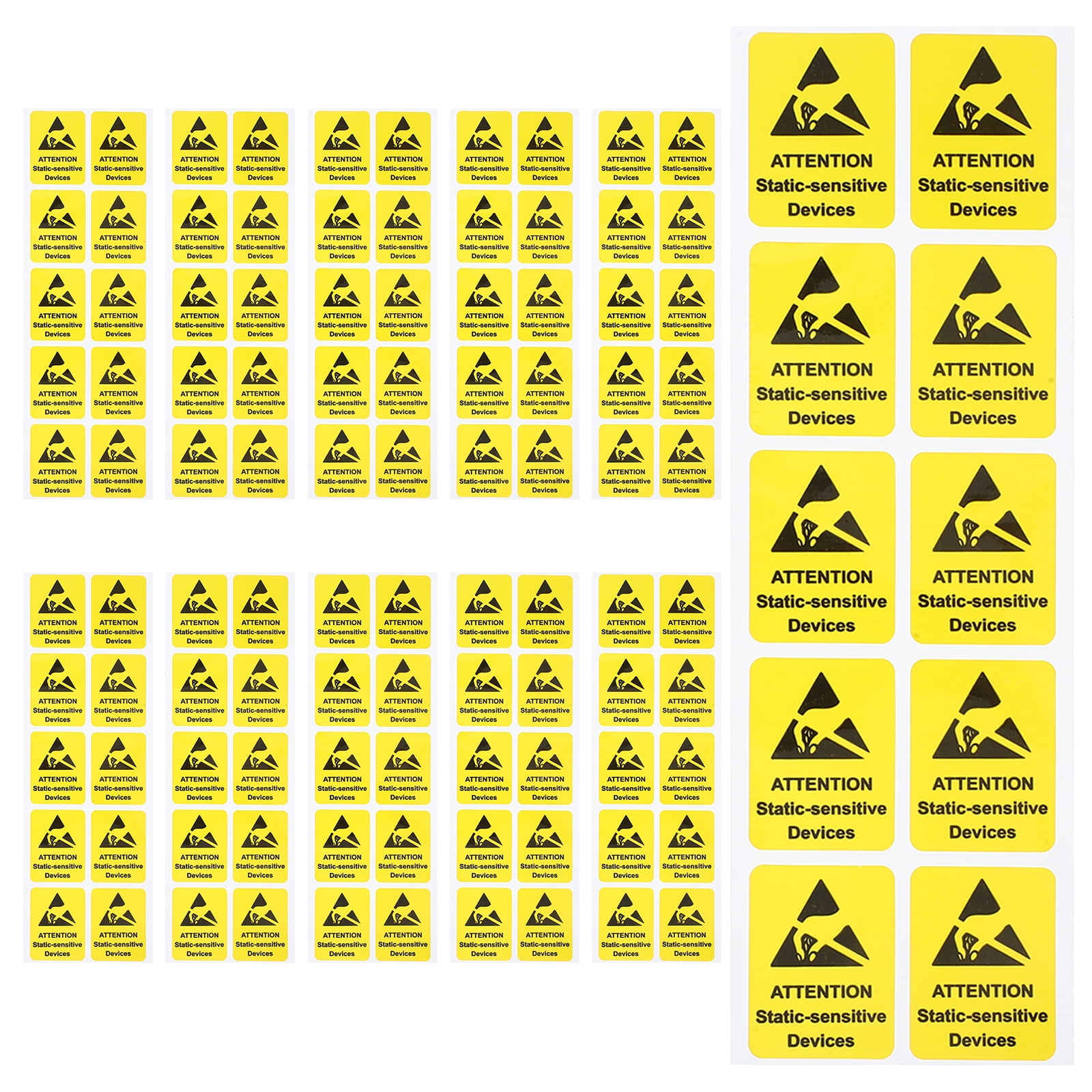 unbranded 80 Pcs Electrostatic Warning Sign Safety Stickers Electrical ...