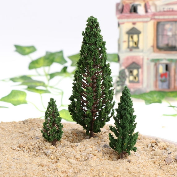 TEHAUX Architecture Model Trees Green Plastic 8 Pieces for Diorama ...