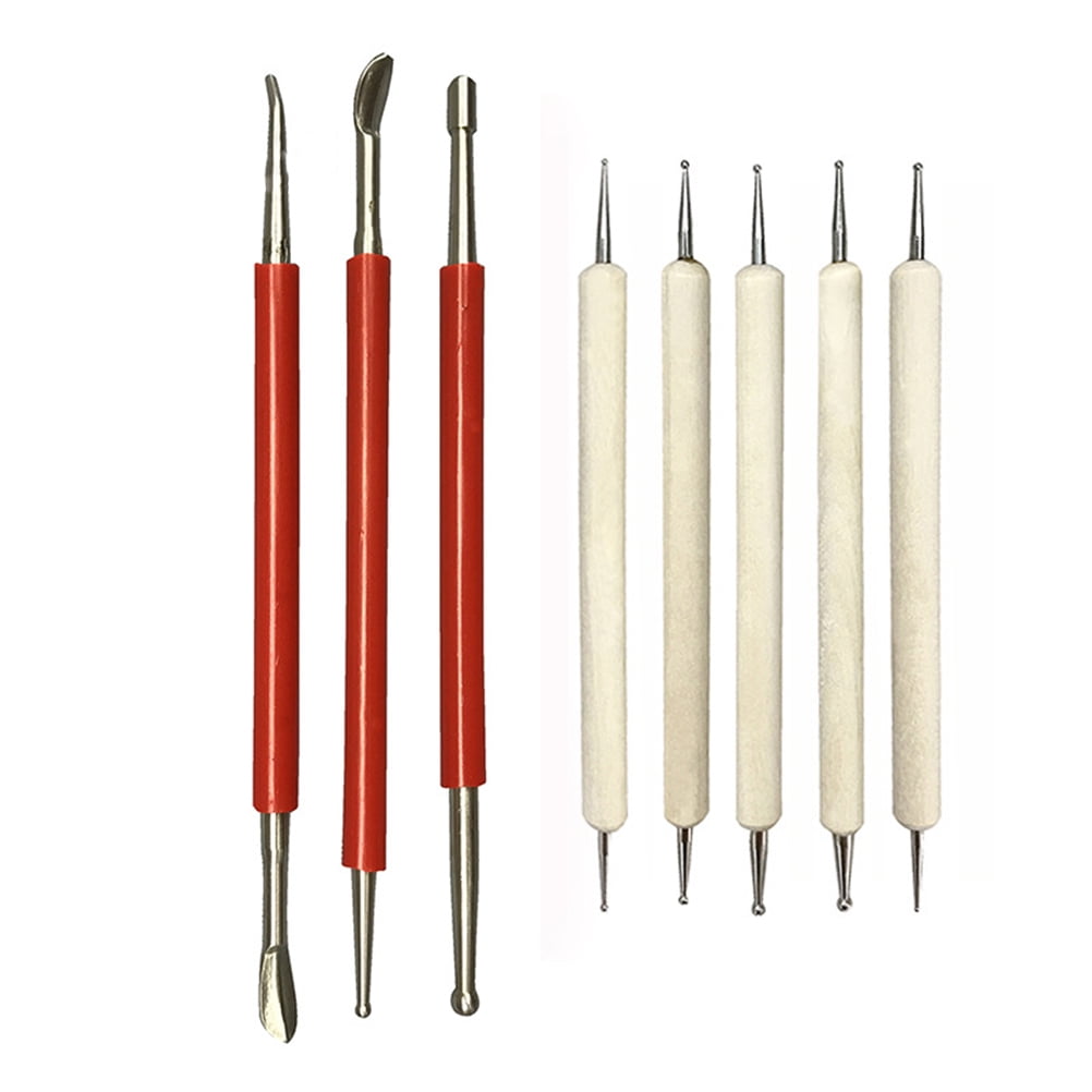 unbranded 8cs Stainless Steel Pottery Tool Kit Ceramics Carving ...