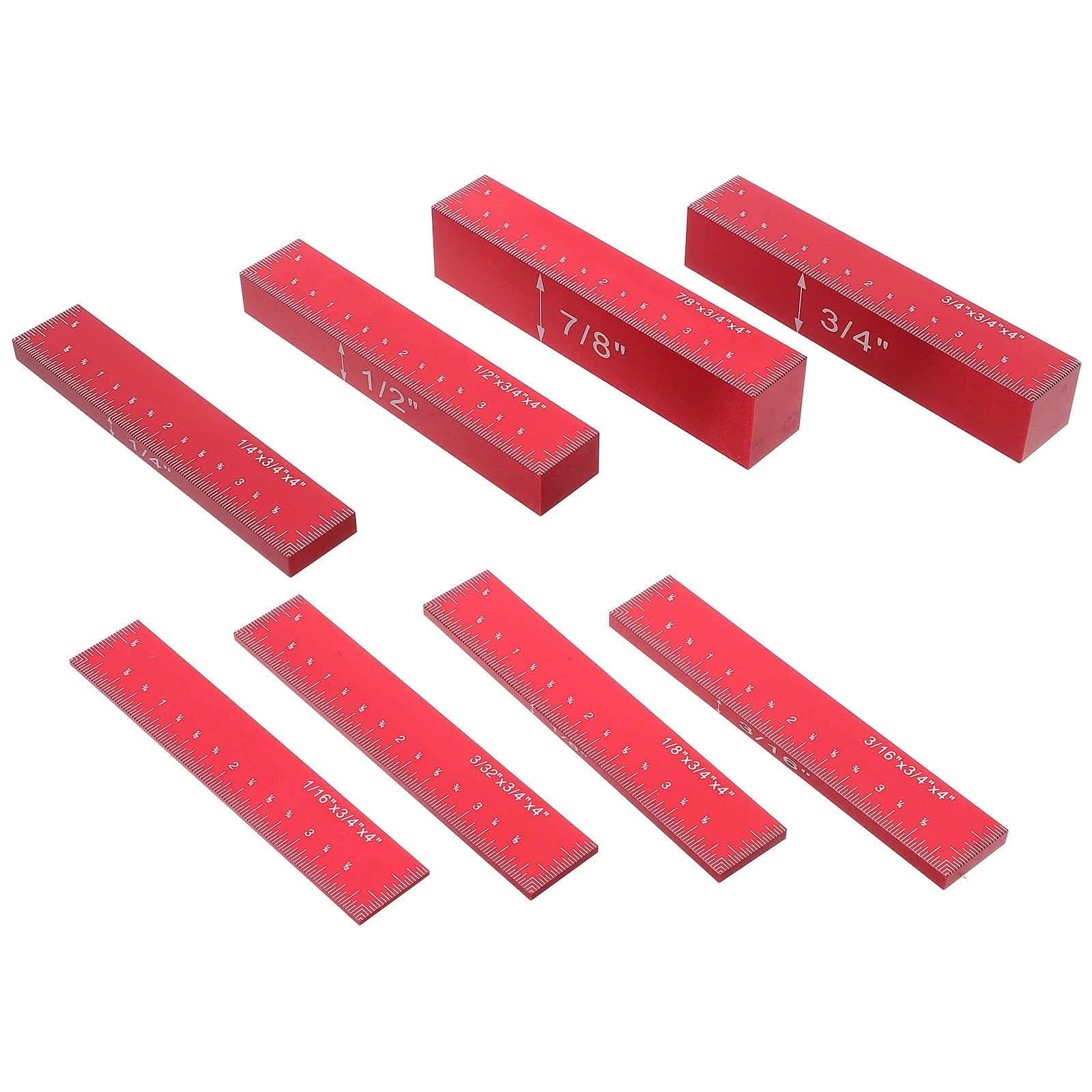 unbranded 8pcs Adjustable Height Woodworking Setup Blocks Gauge ...