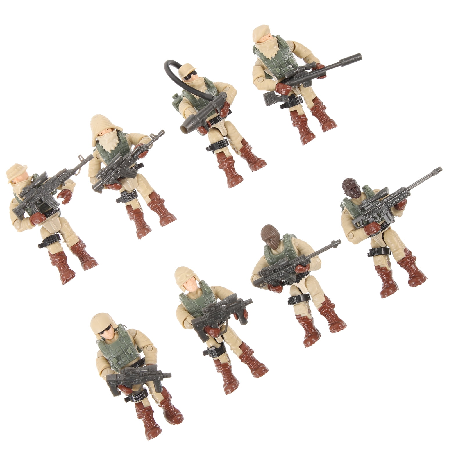 unbranded 8pcs DIY People Models Mini People Figures Soldier Mini ...
