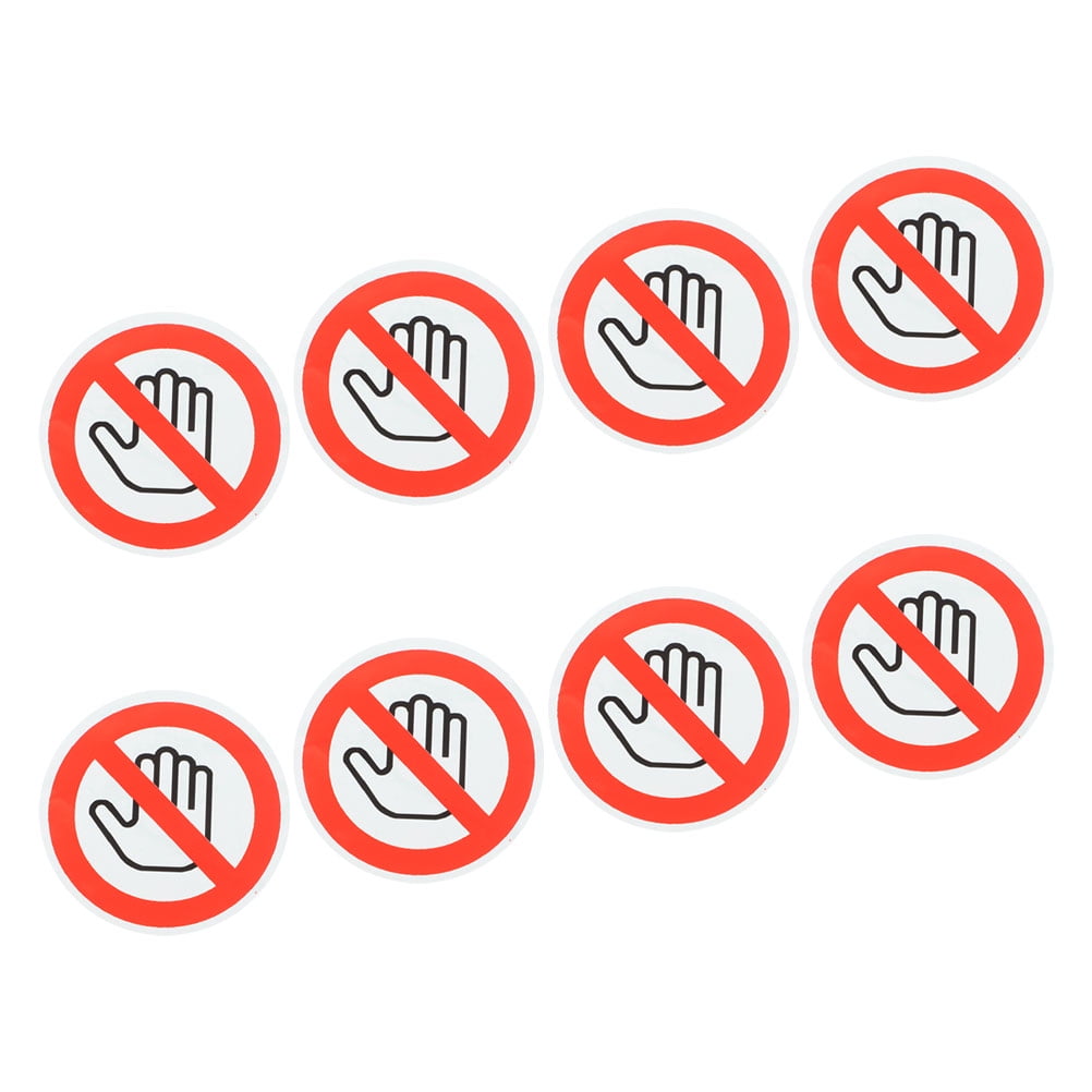 WHAMVOX Multi Color Safety Warning Stickers Do Not Touch Signs Self ...