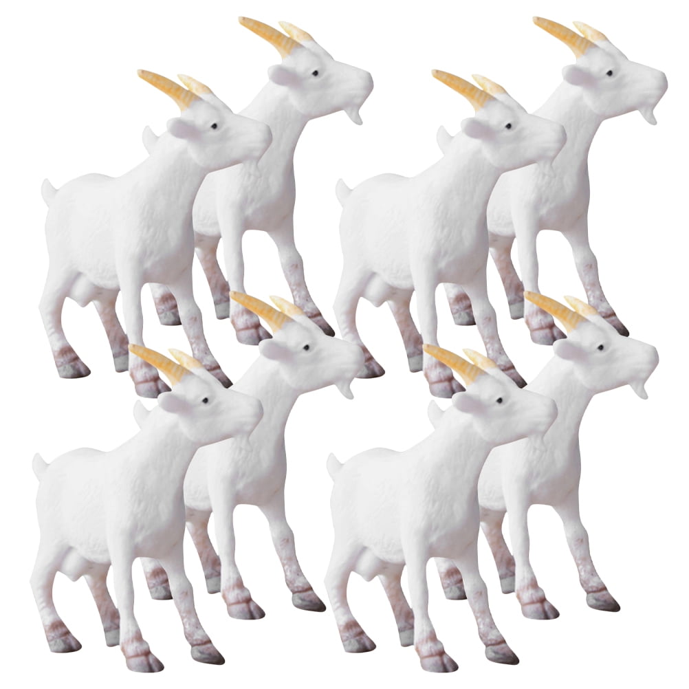 unbranded 8pcs Goat Models Farmhouse Animal Models Cartoon Goat ...