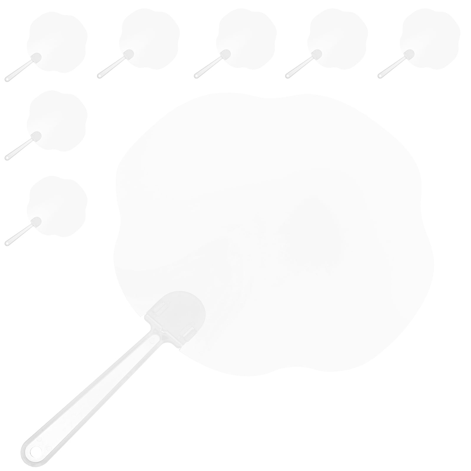 8pcs Transparent Blank Fans for DIY Painting Projects with PVC Material ...