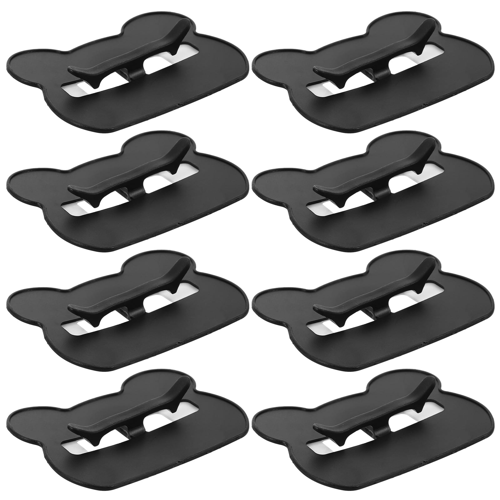 Plastic Bag Clips with Fixed Buckle for Home Use 8 Pieces Black PP ...