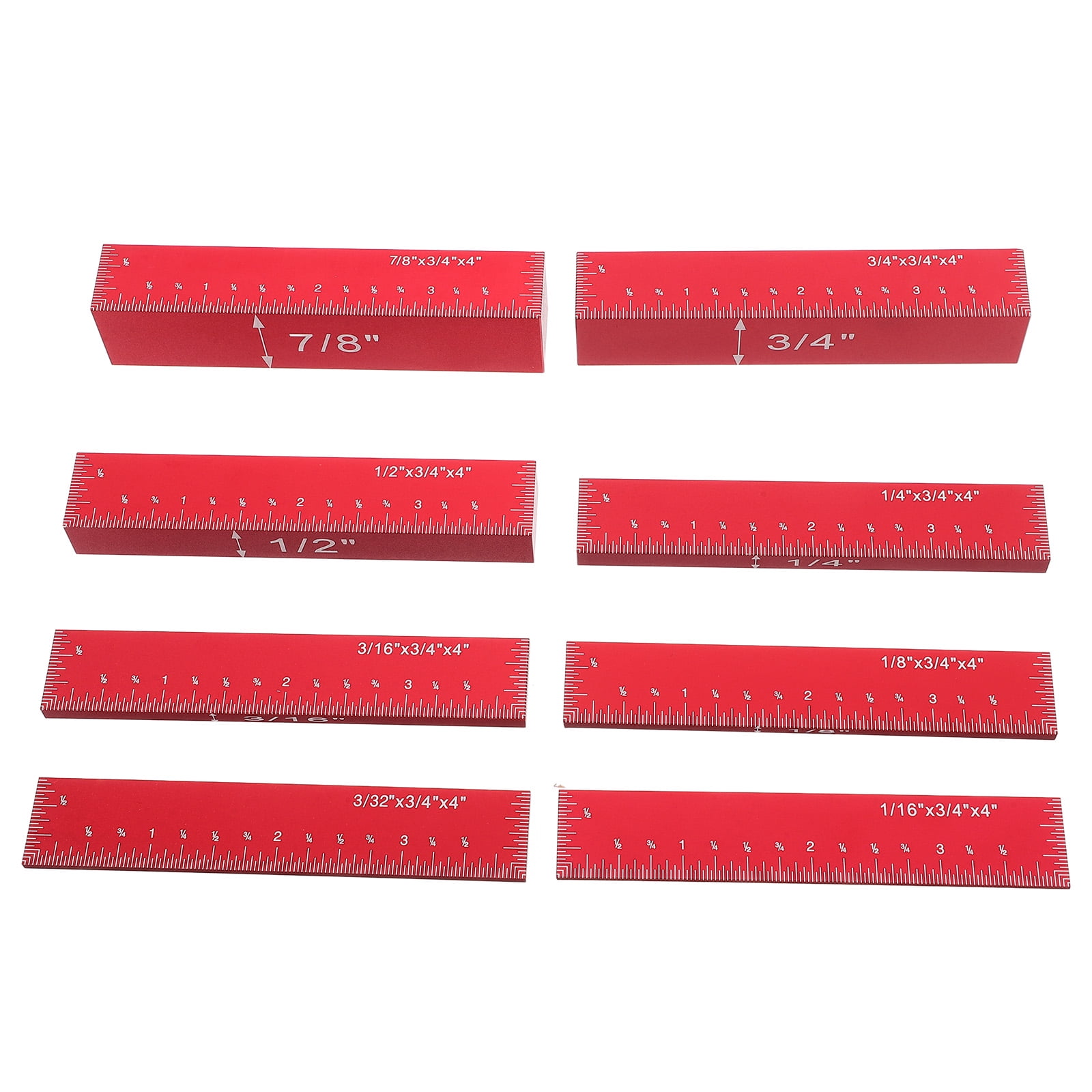 unbranded 8pcs Woodworking Setup Blocks with Adjustable Height Gauge ...