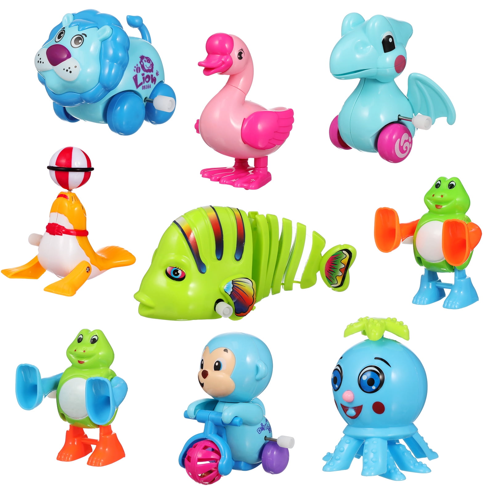 unbranded 9 Pcs Wind up Animals Wind- up Toys Rotating Toys Child 13 ...