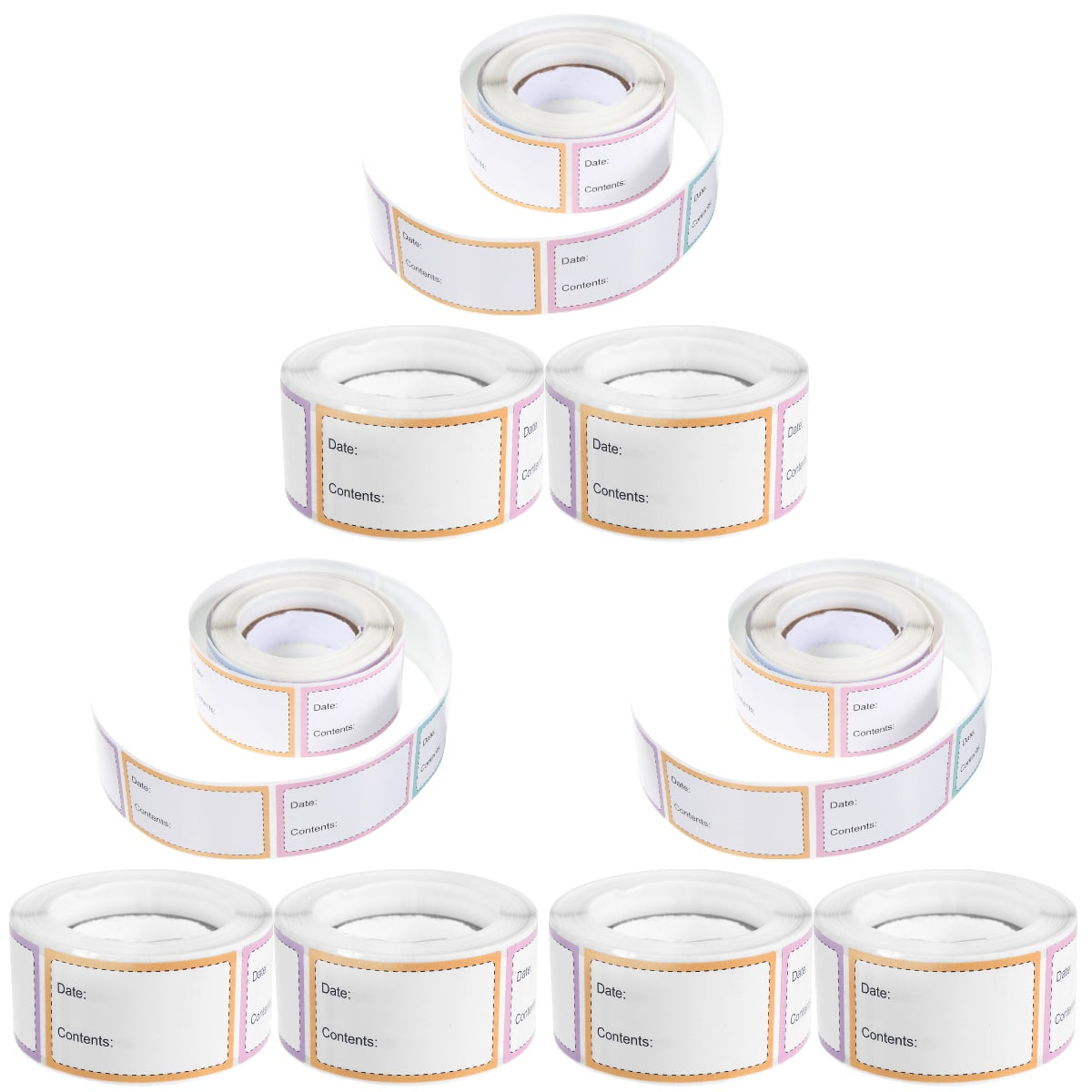 unbranded 9 Rolls of Removable Food Container Labels Adhesive Food Jar ...