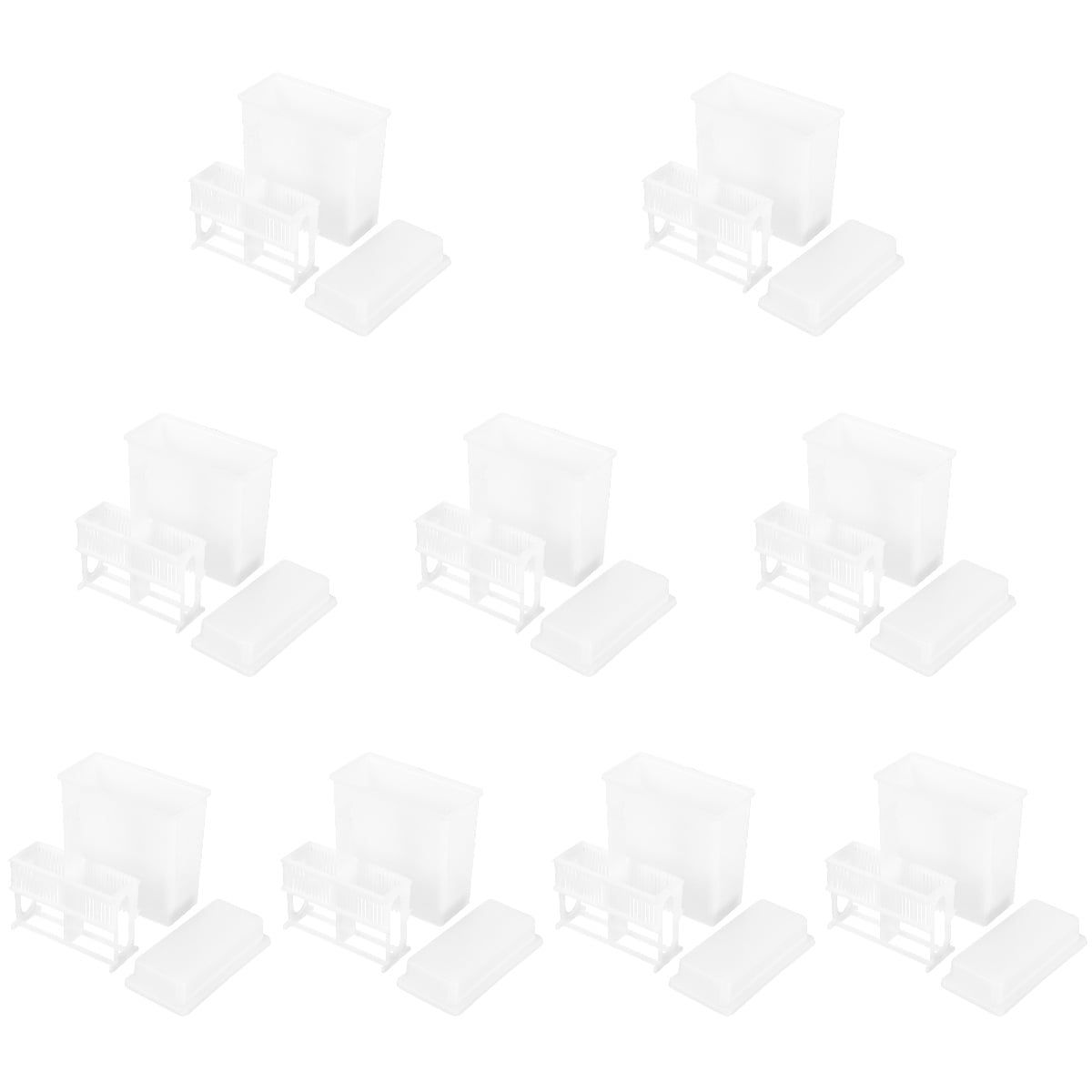 unbranded 9 Sets Slides Staining Rack Microscope Slides Staining Jar ...
